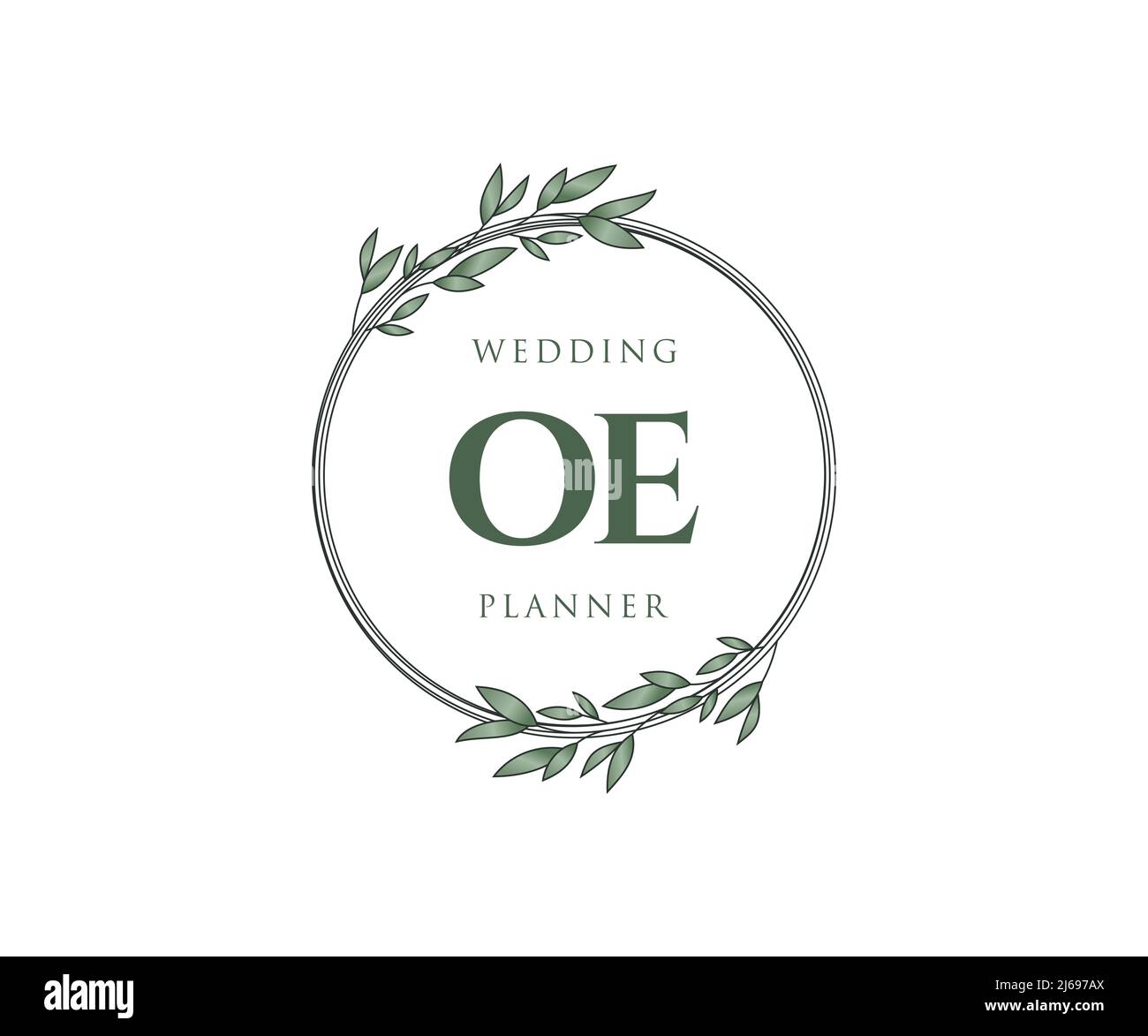 OE Initials letter Wedding monogram logos collection, hand drawn modern ...
