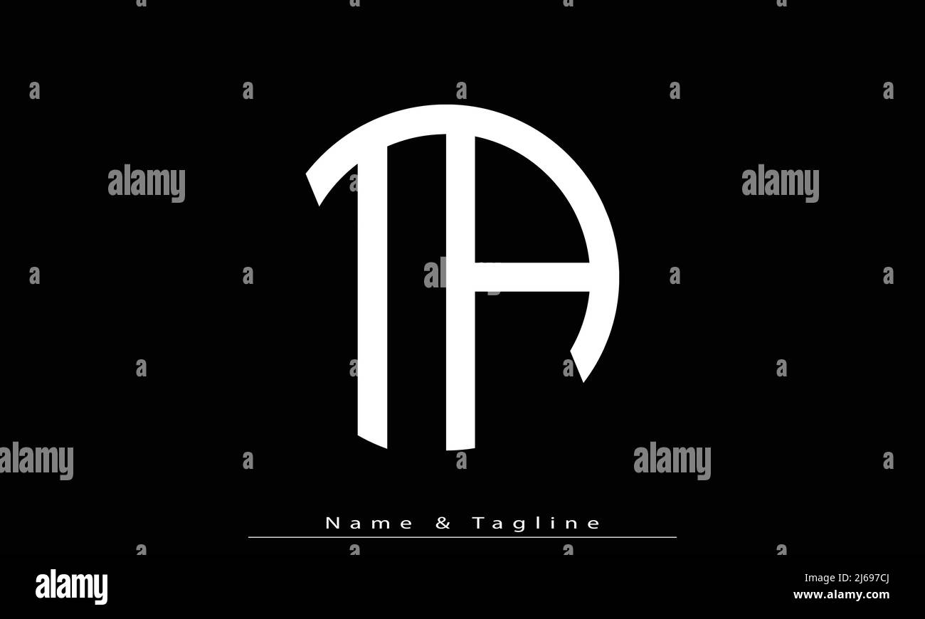Alphabet letters Initials Monogram logo TA , AT Stock Vector Image ...