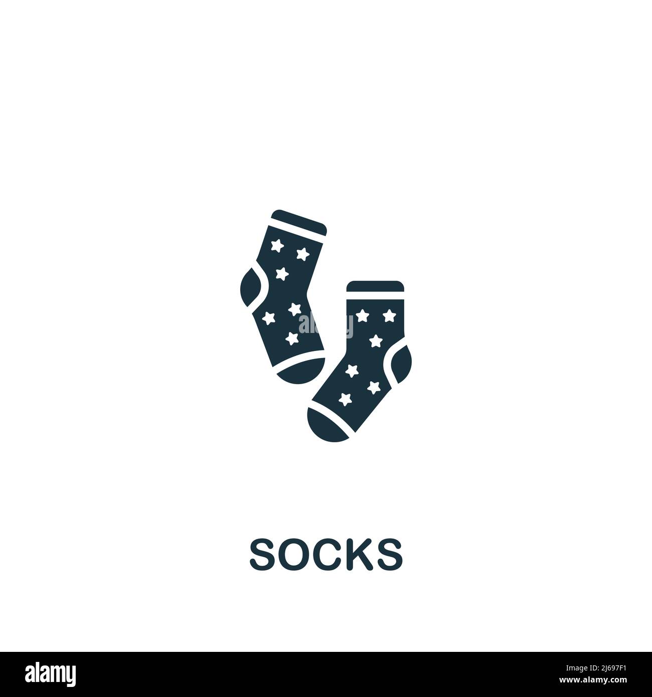 Socks icon. Monochrome simple Clothes icon for templates, web design ...