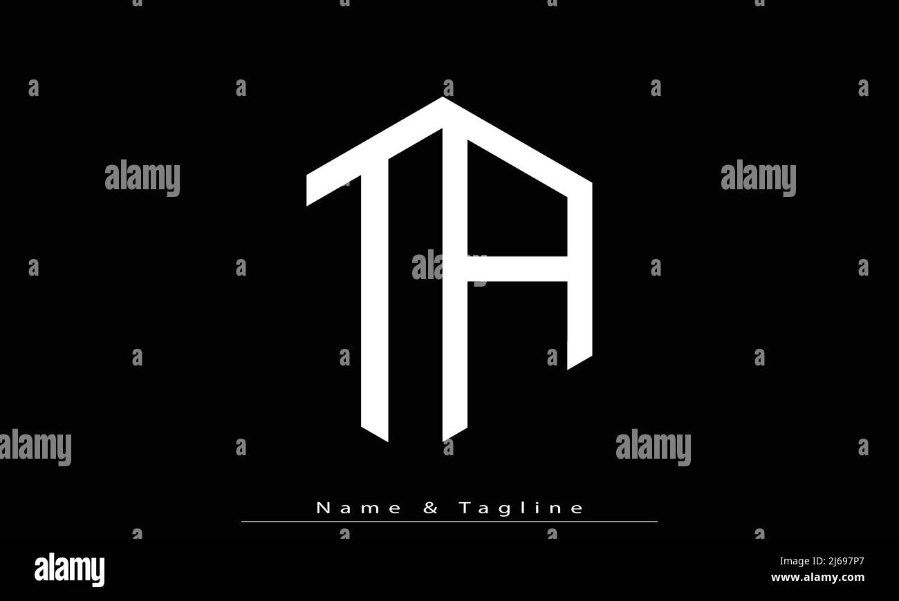 Alphabet letters Initials Monogram logo TA , AT Stock Vector Image ...