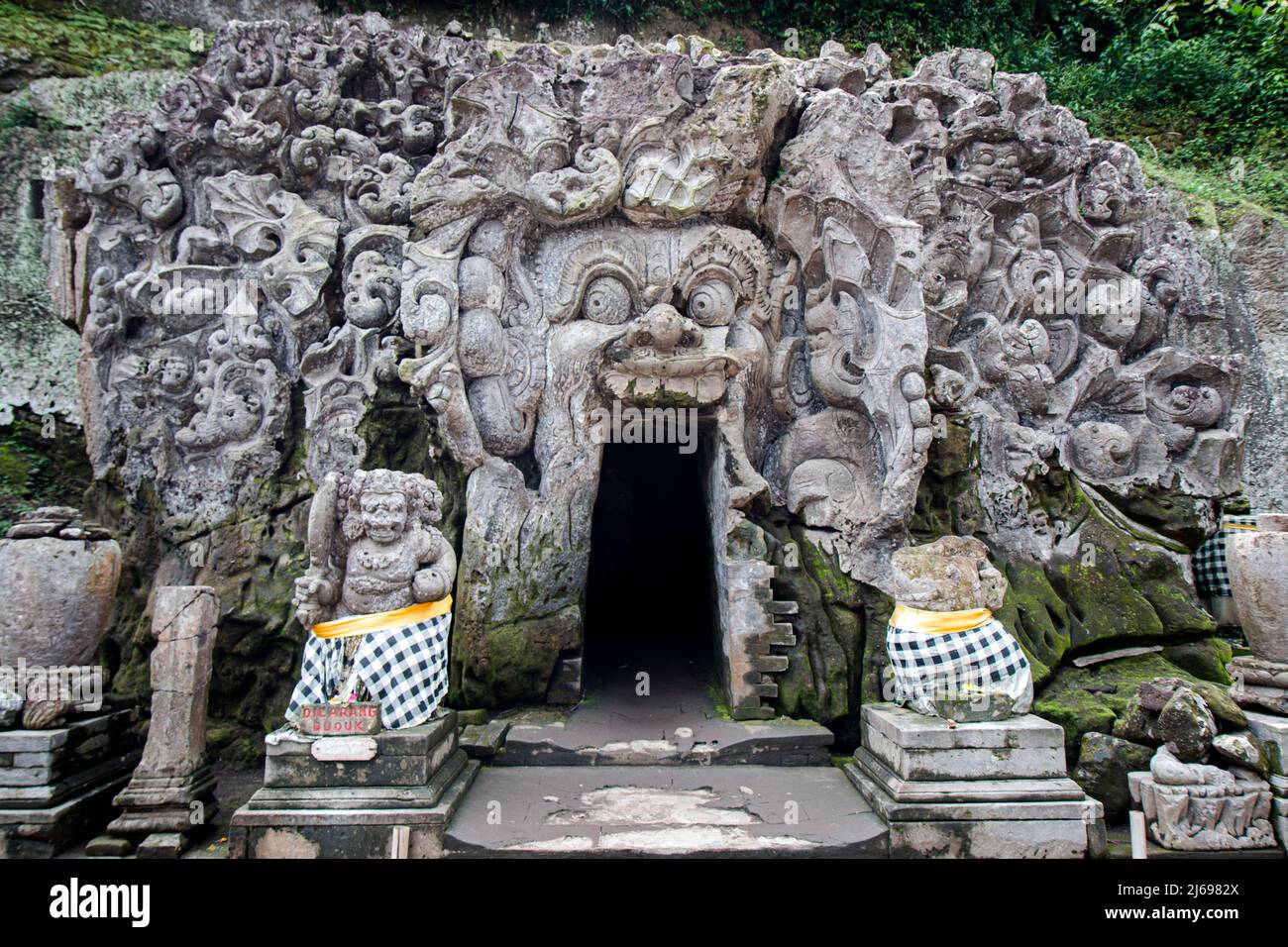 Elephant Cave Temple in the Sacred Monkey Forest Sanctuary, Ubud, Bali ...