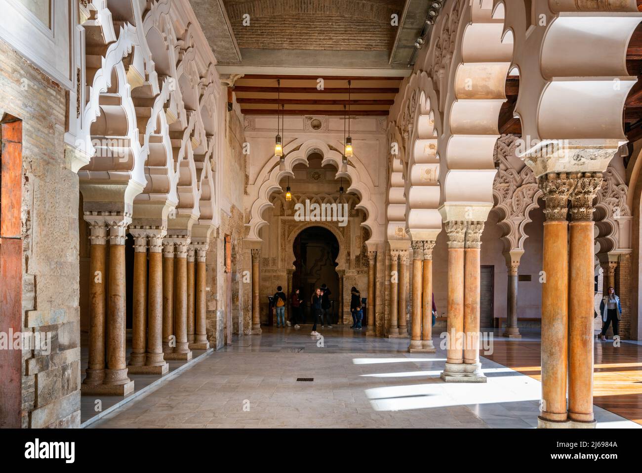Aljaferia fortified medieval islamic palace interior details hi-res ...