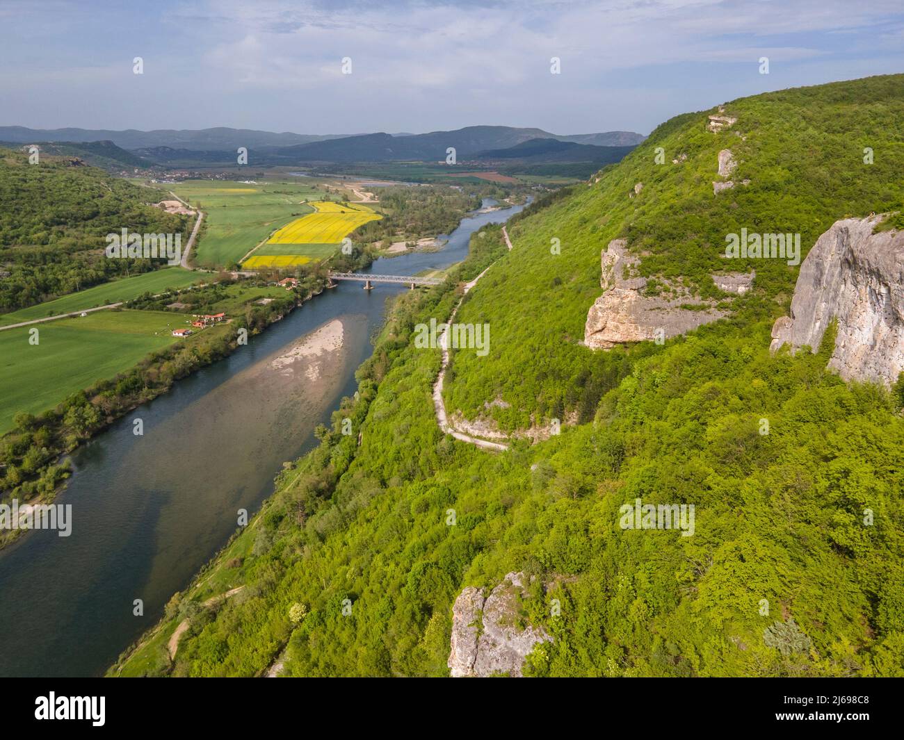 Arda River, passing through the Eastern Rhodopes near the village of ...
