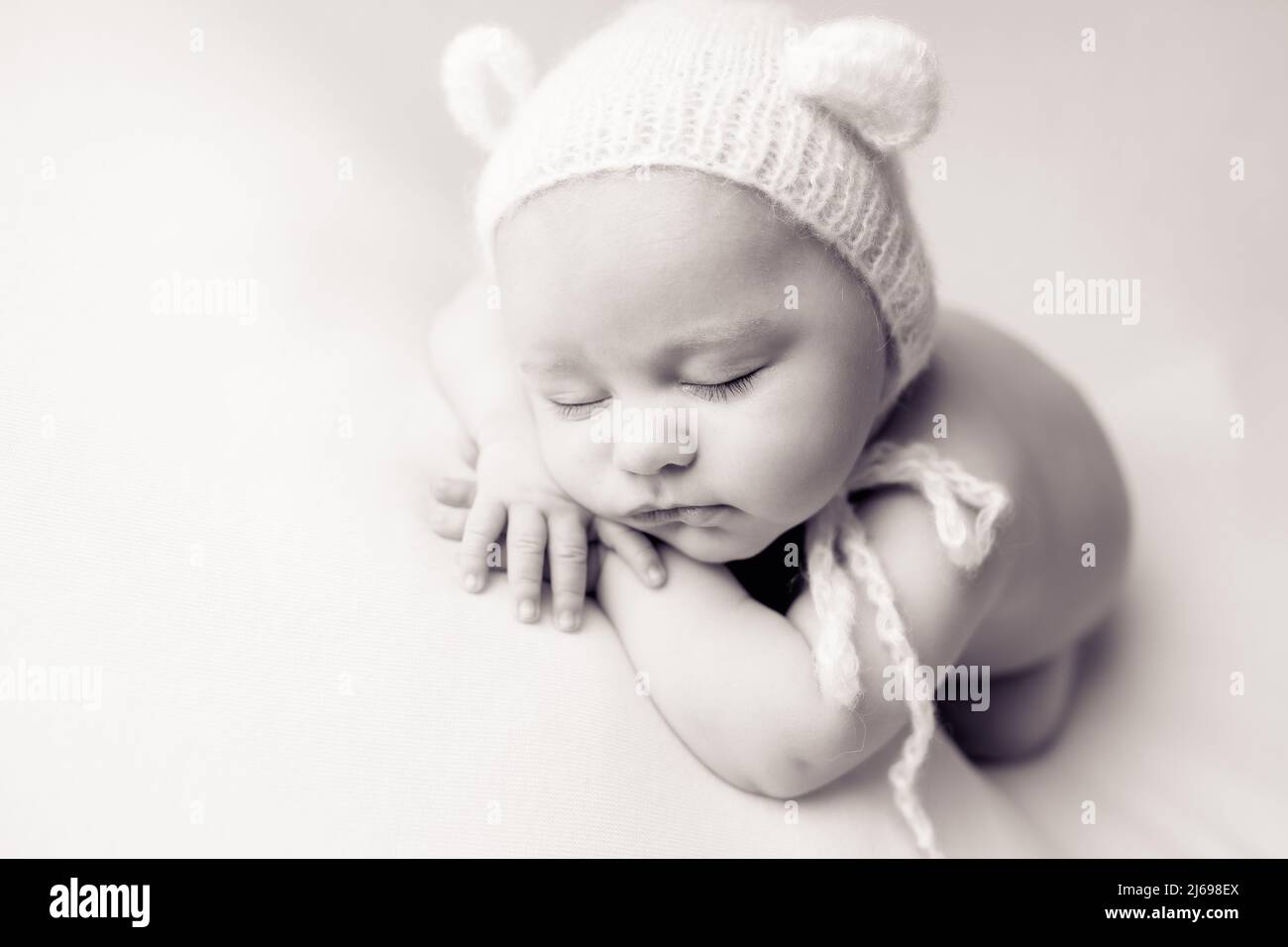 Sleeping baby, studio shot, United Kingdom, Europe Stock Photo - Alamy