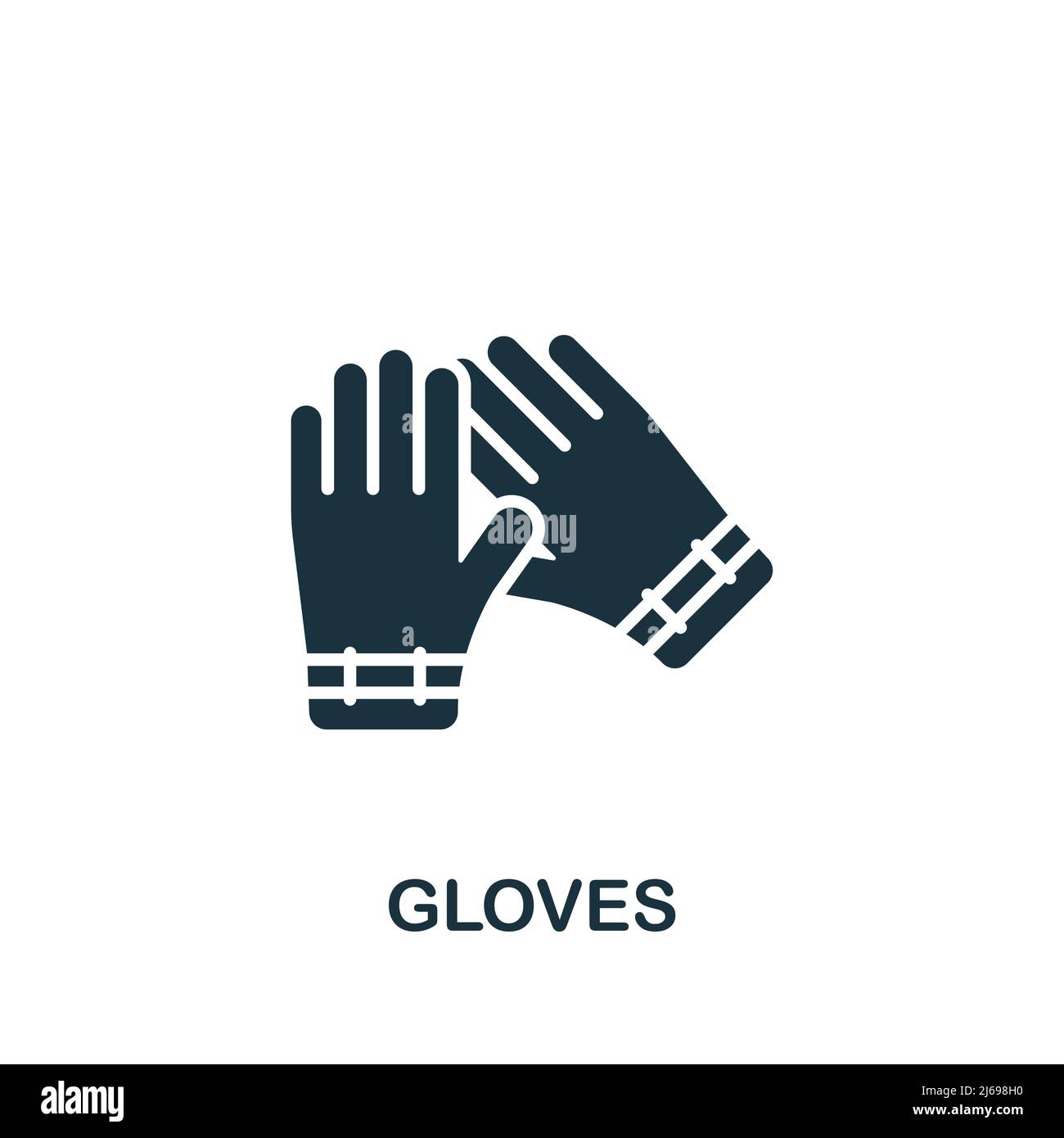 Gloves icon. Simple line element clothes symbol for templates, web ...