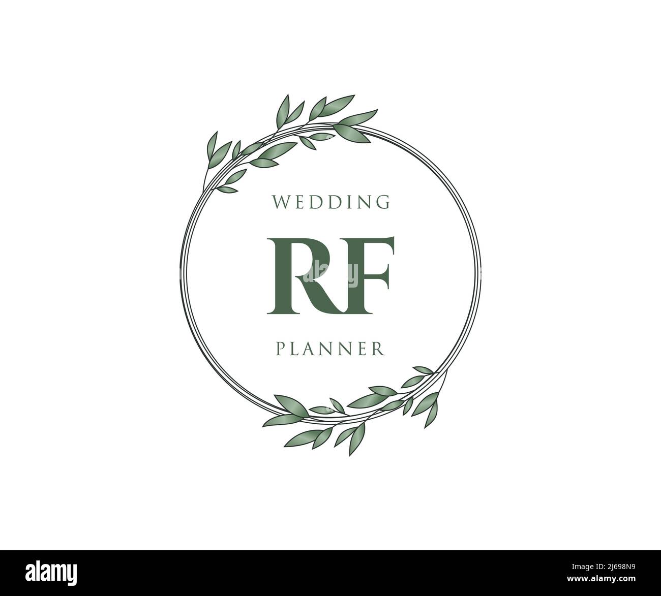 RF Initials letter Wedding monogram logos collection, hand drawn modern ...