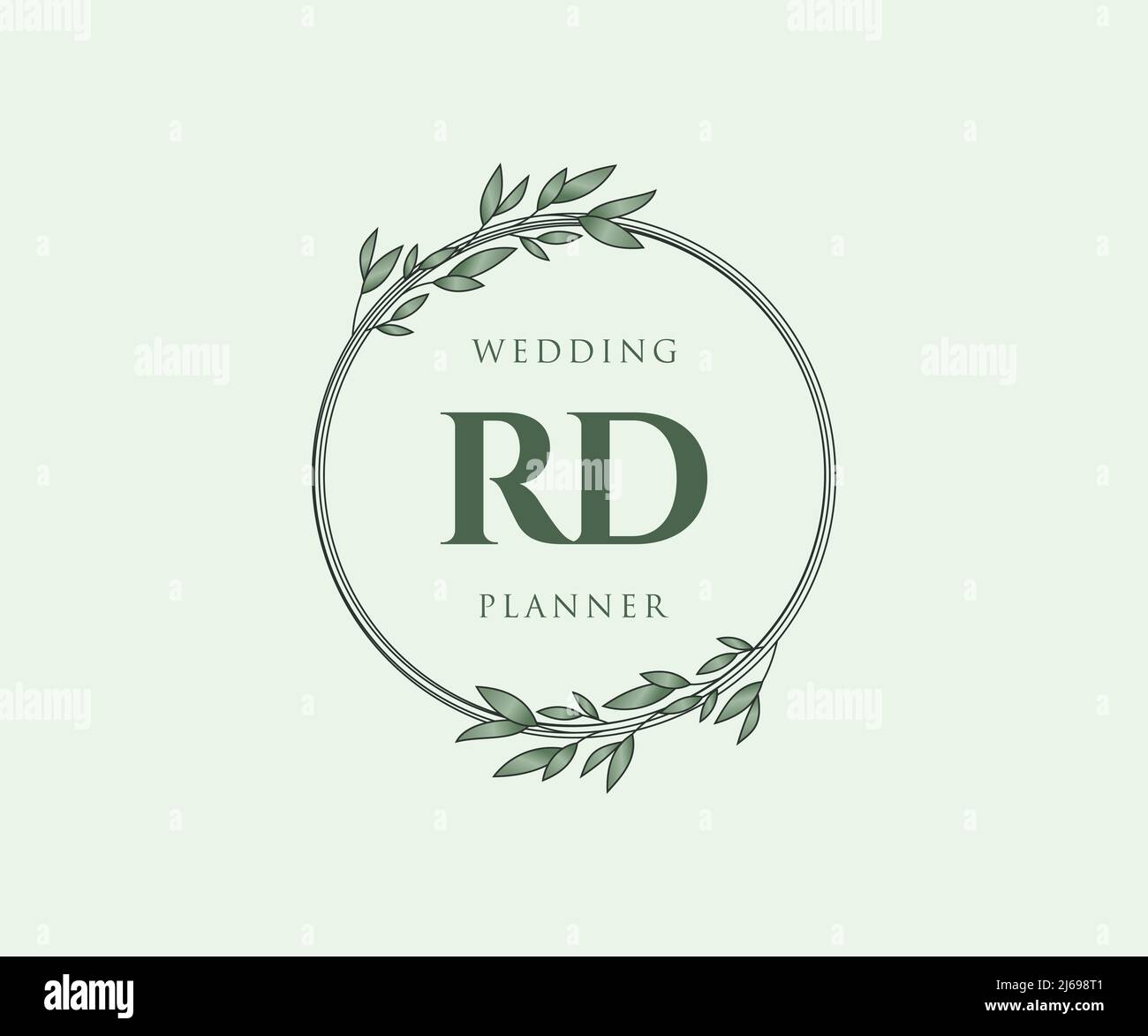 RD Initials letter Wedding monogram logos collection, hand drawn modern ...