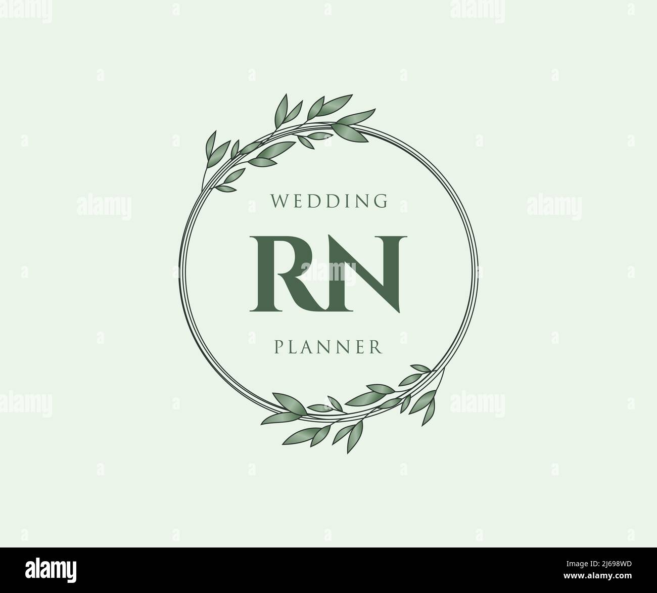 RN Initials letter Wedding monogram logos collection, hand drawn modern minimalistic and floral ...