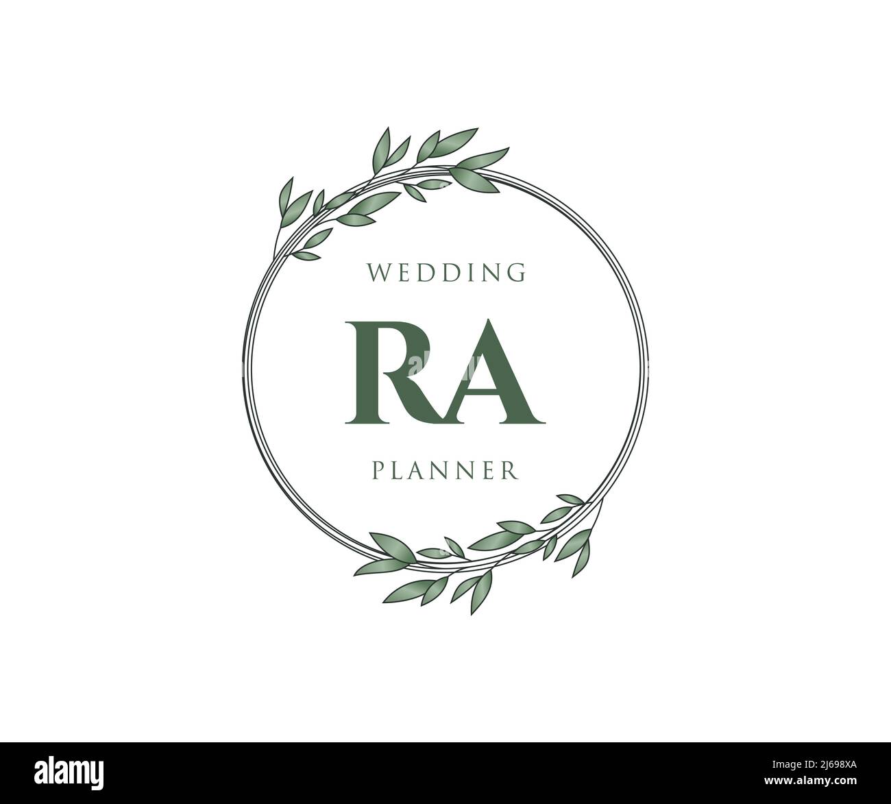 RA Initials letter Wedding monogram logos collection, hand drawn modern ...