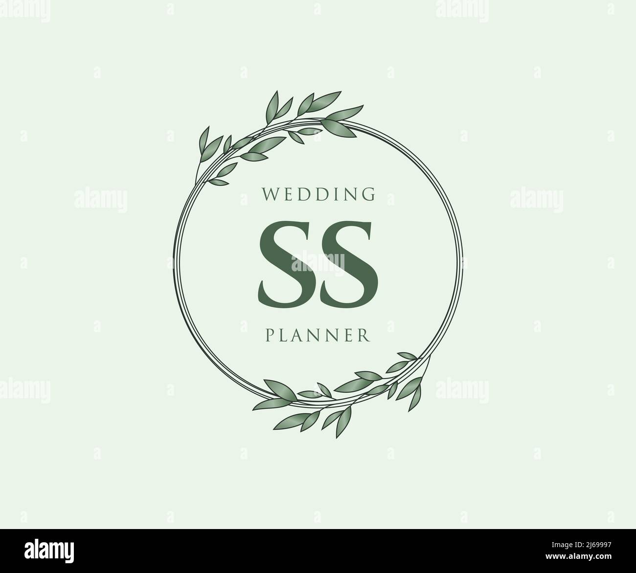 SS Initials letter Wedding monogram logos collection, hand drawn modern ...