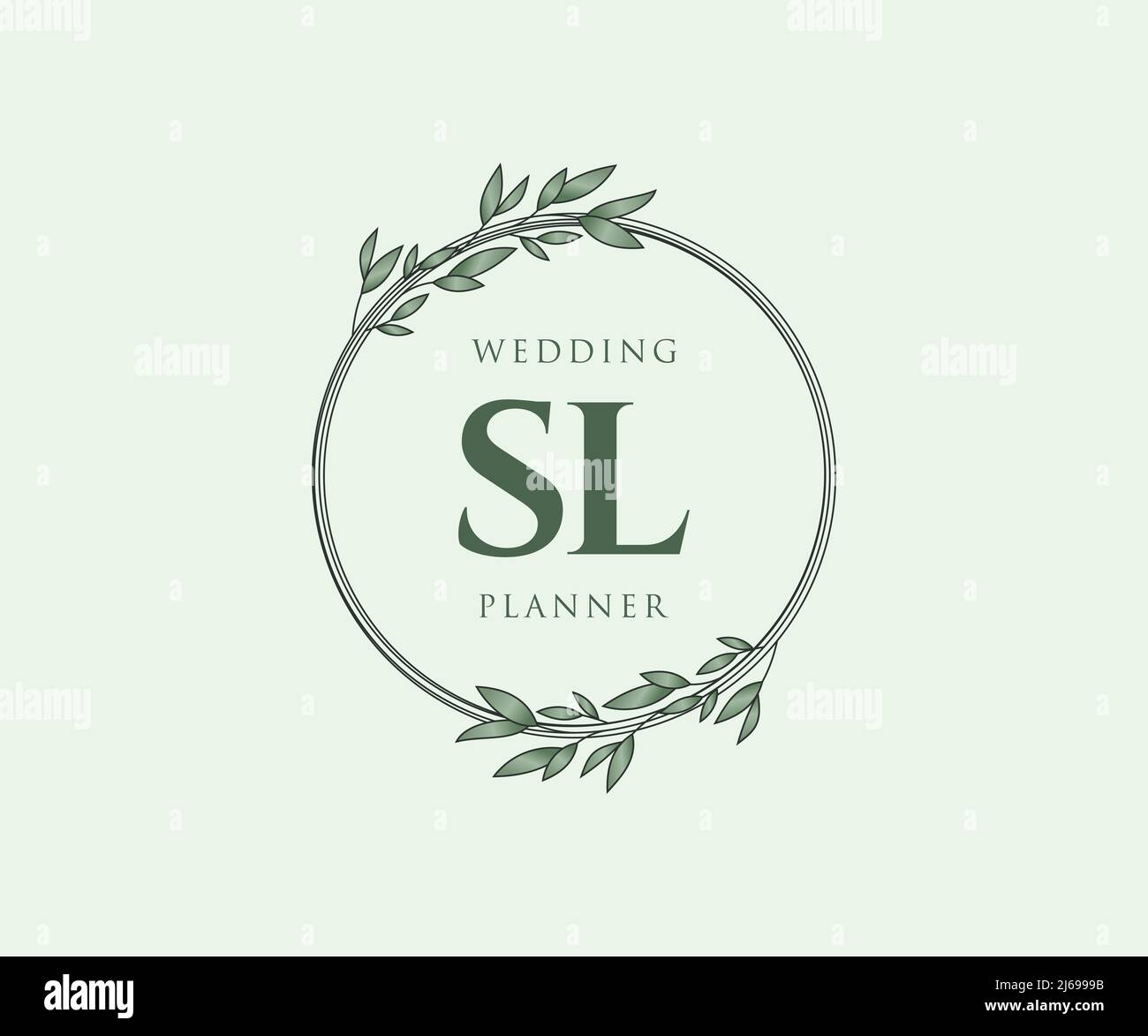SL Initials letter Wedding monogram logos collection, hand drawn modern ...