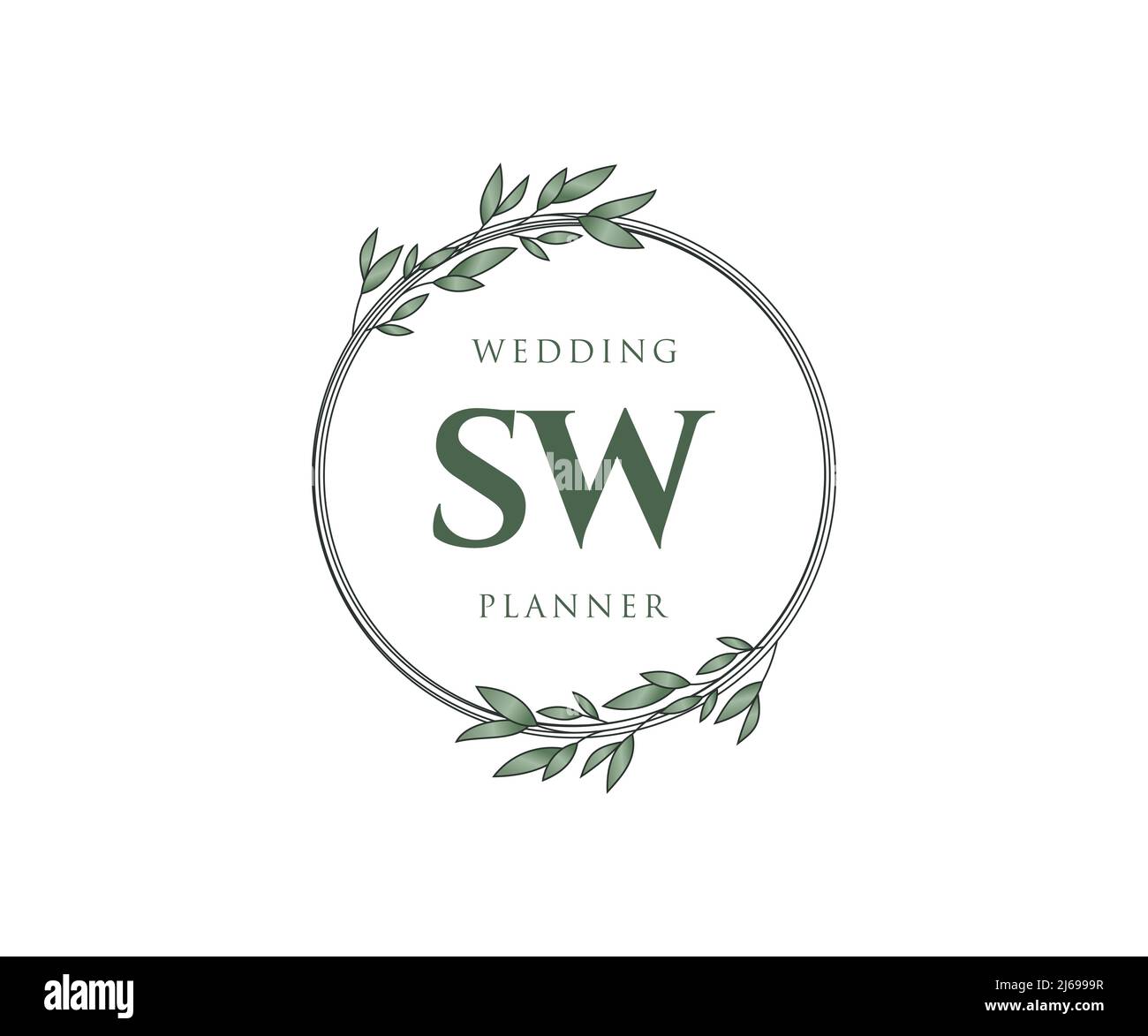 SW Initials letter Wedding monogram logos collection, hand drawn modern ...