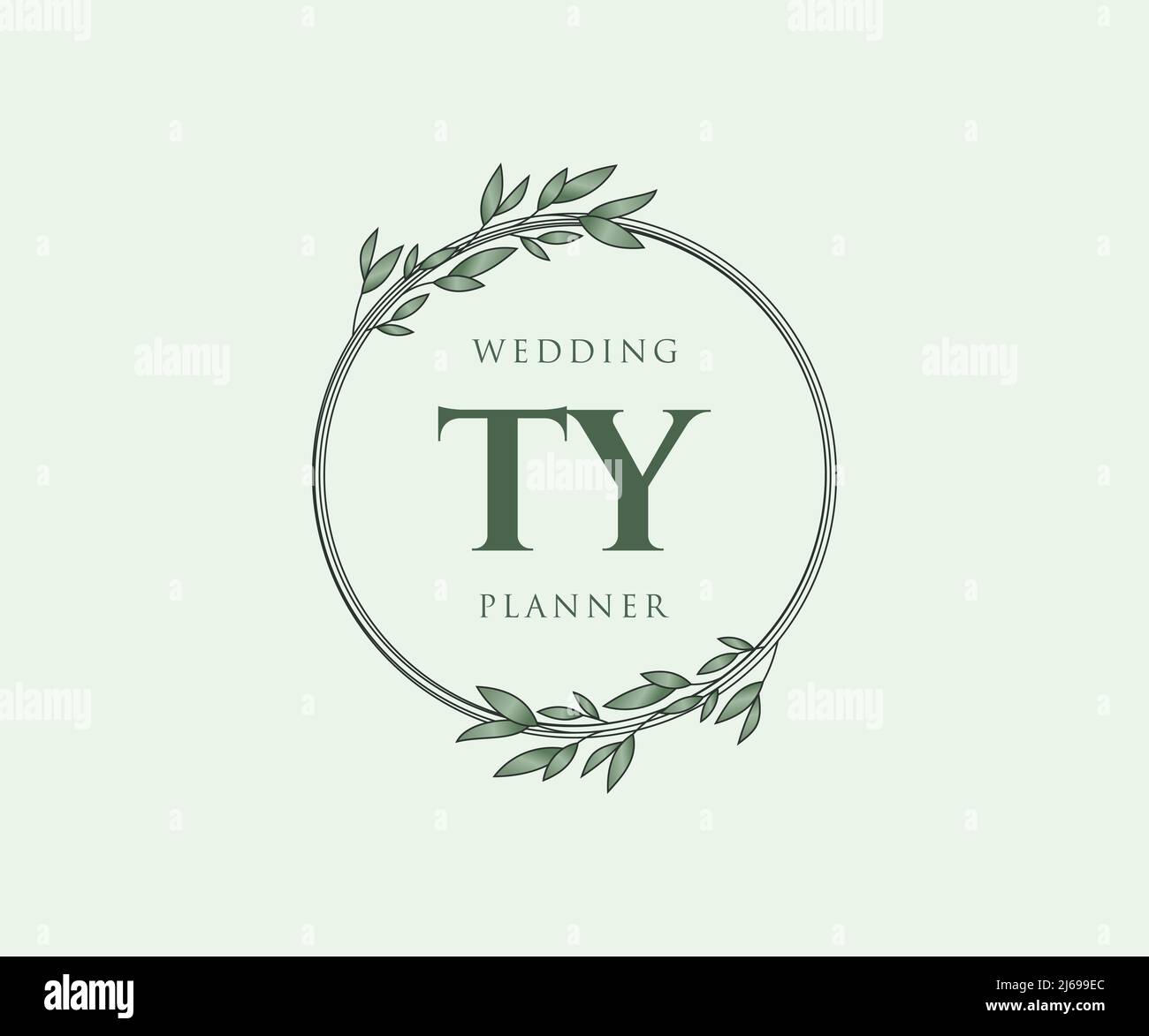 TY Initials letter Wedding monogram logos collection, hand drawn modern ...