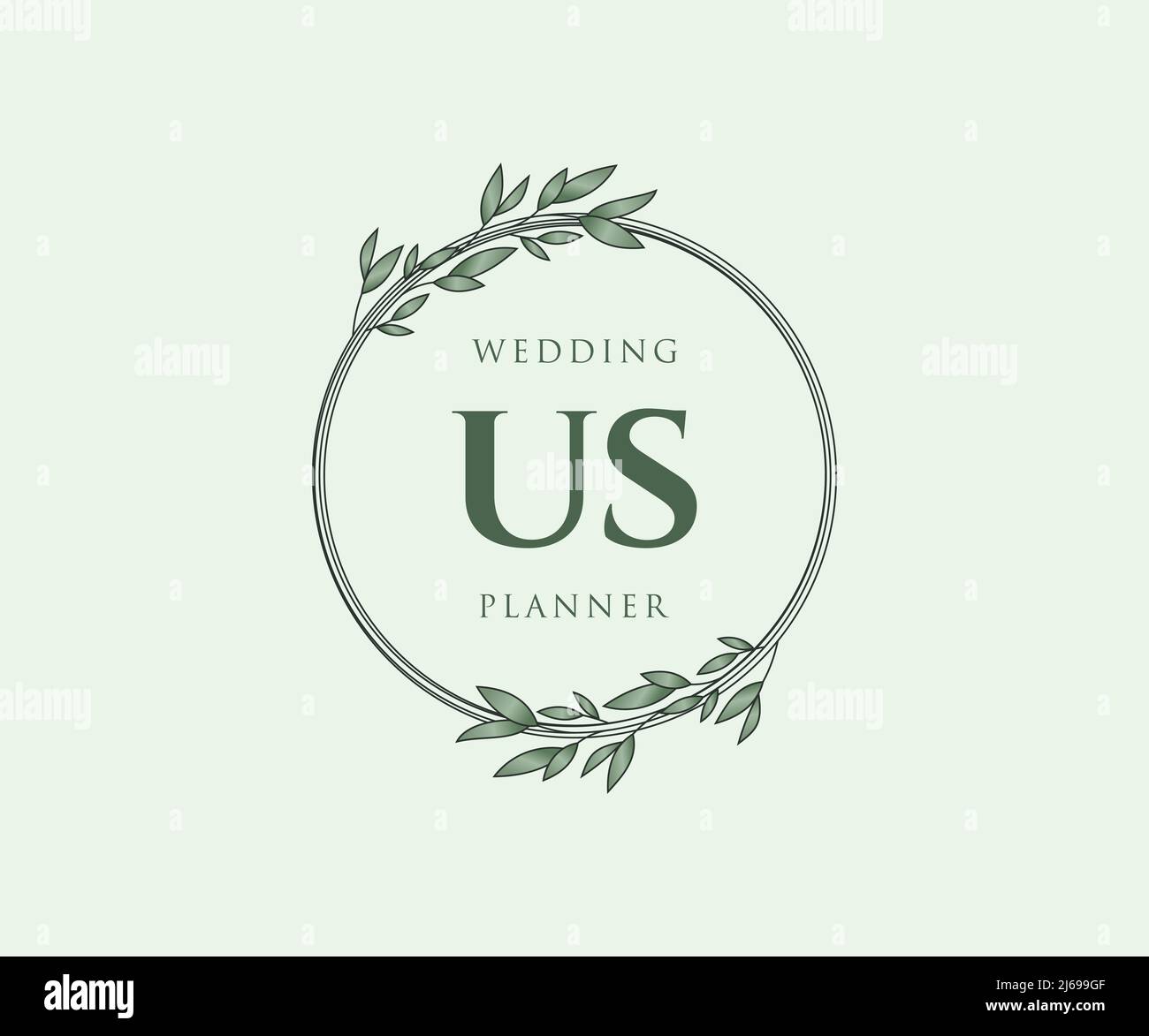 US Initials letter Wedding monogram logos collection, hand drawn modern ...