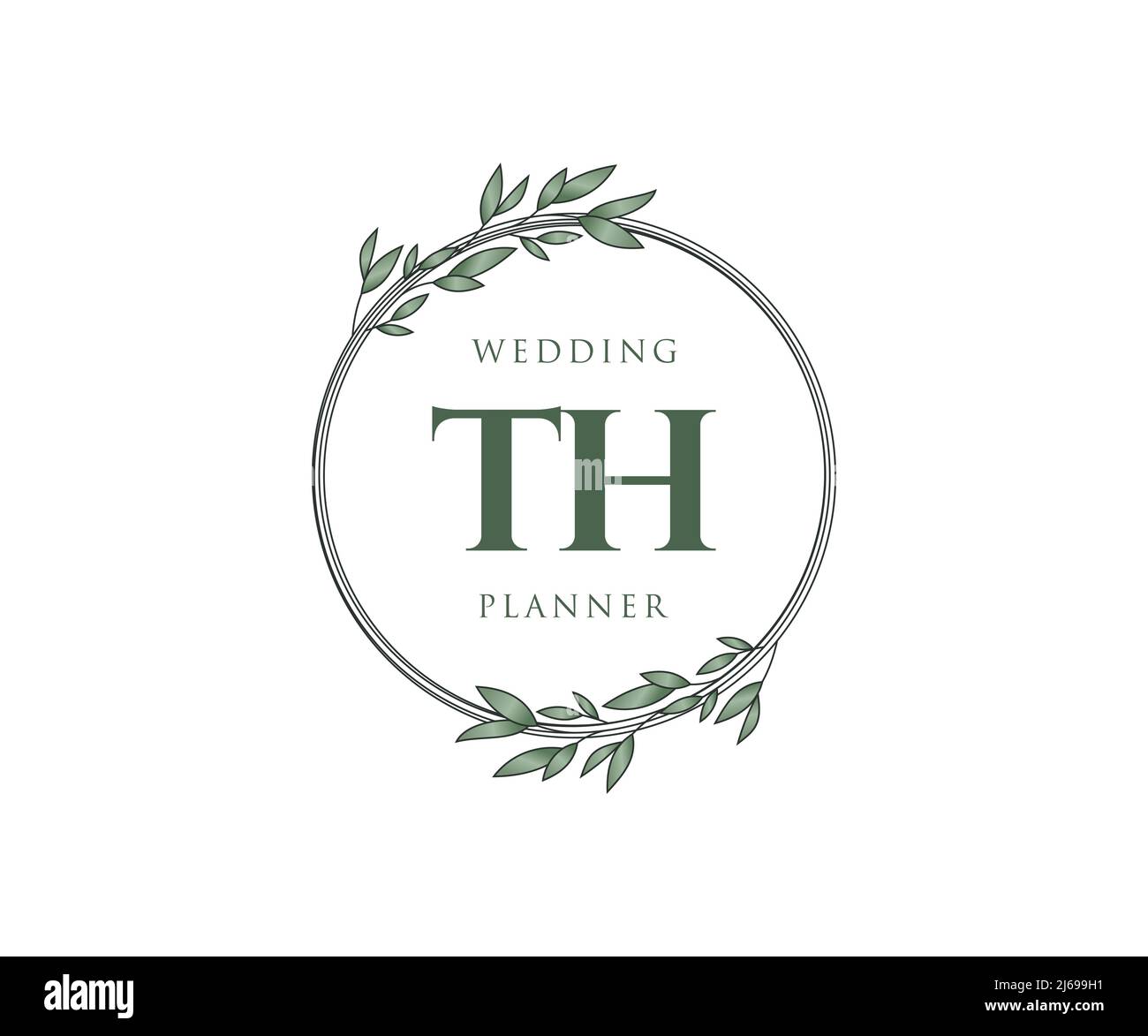 TH Initials letter Wedding monogram logos collection, hand drawn modern ...