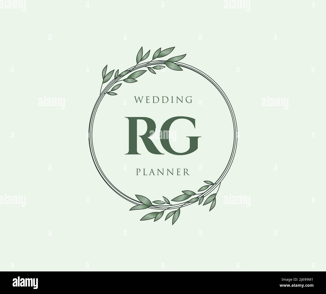 RG Initials letter Wedding monogram logos collection, hand drawn modern ...