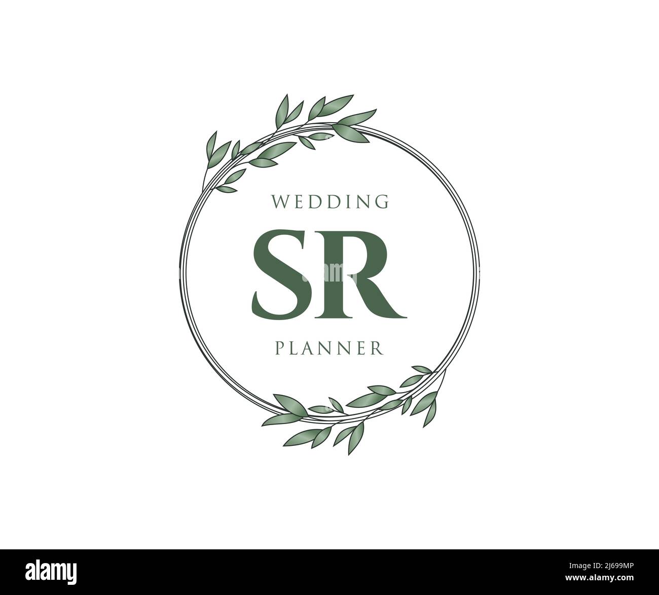SR Initials letter Wedding monogram logos collection, hand drawn modern ...