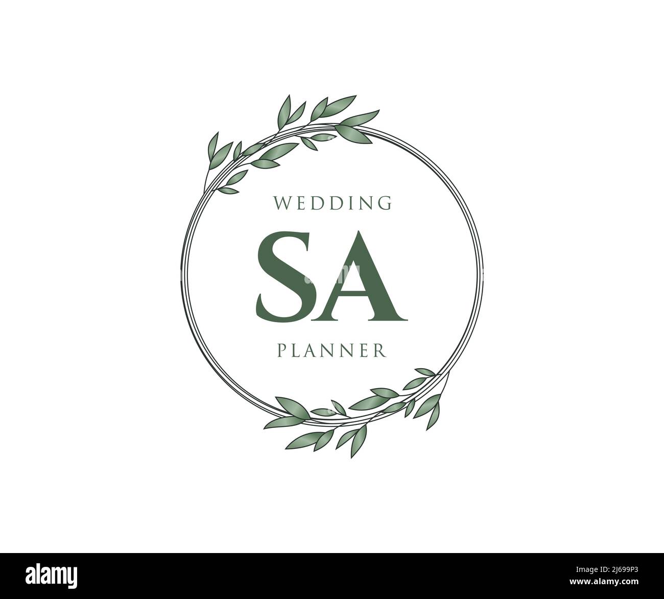 SA Initials letter Wedding monogram logos collection, hand drawn modern ...