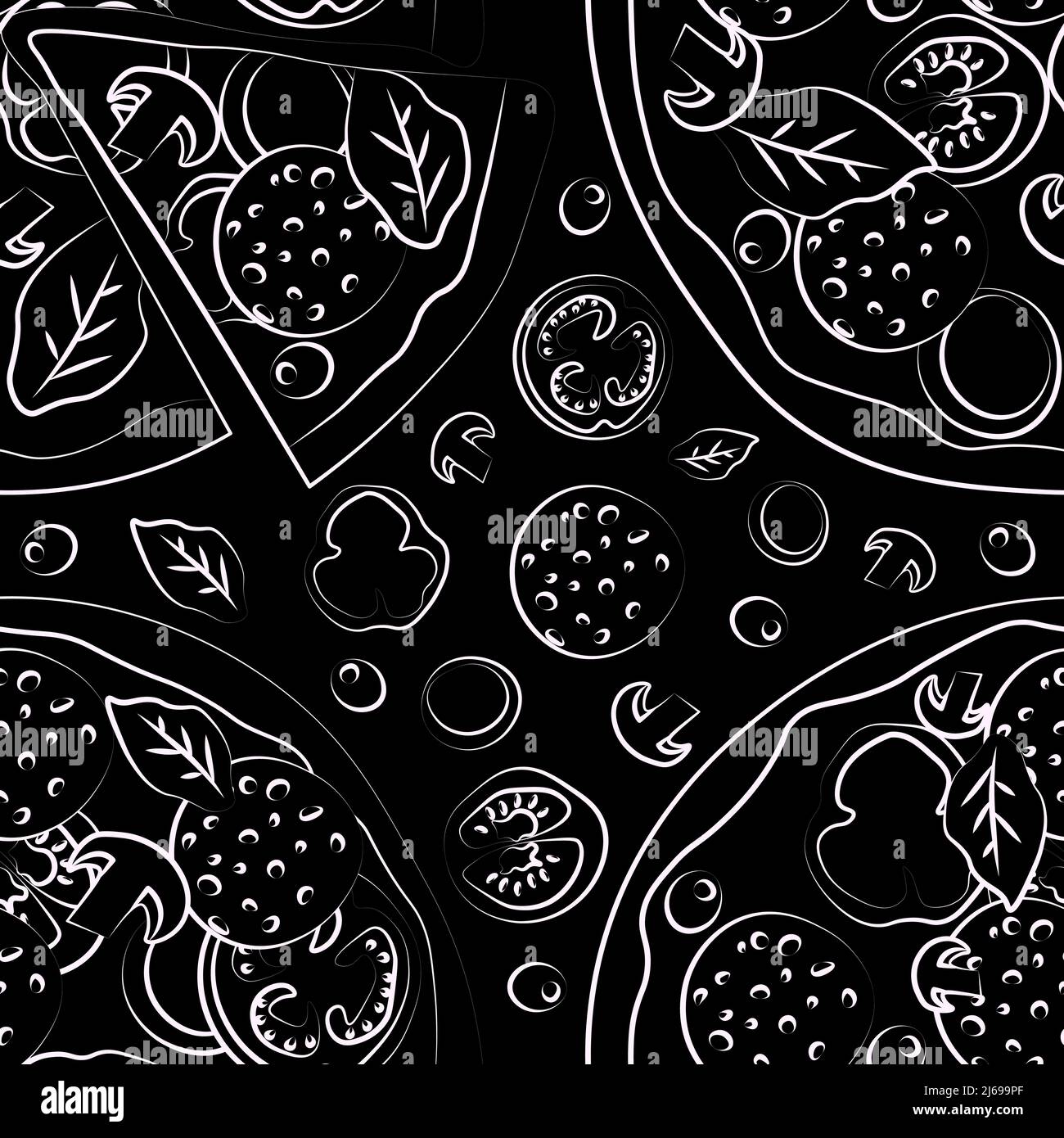 Trendy vector pizza pattern for pizzeria Stock Vector Image & Art - Alamy