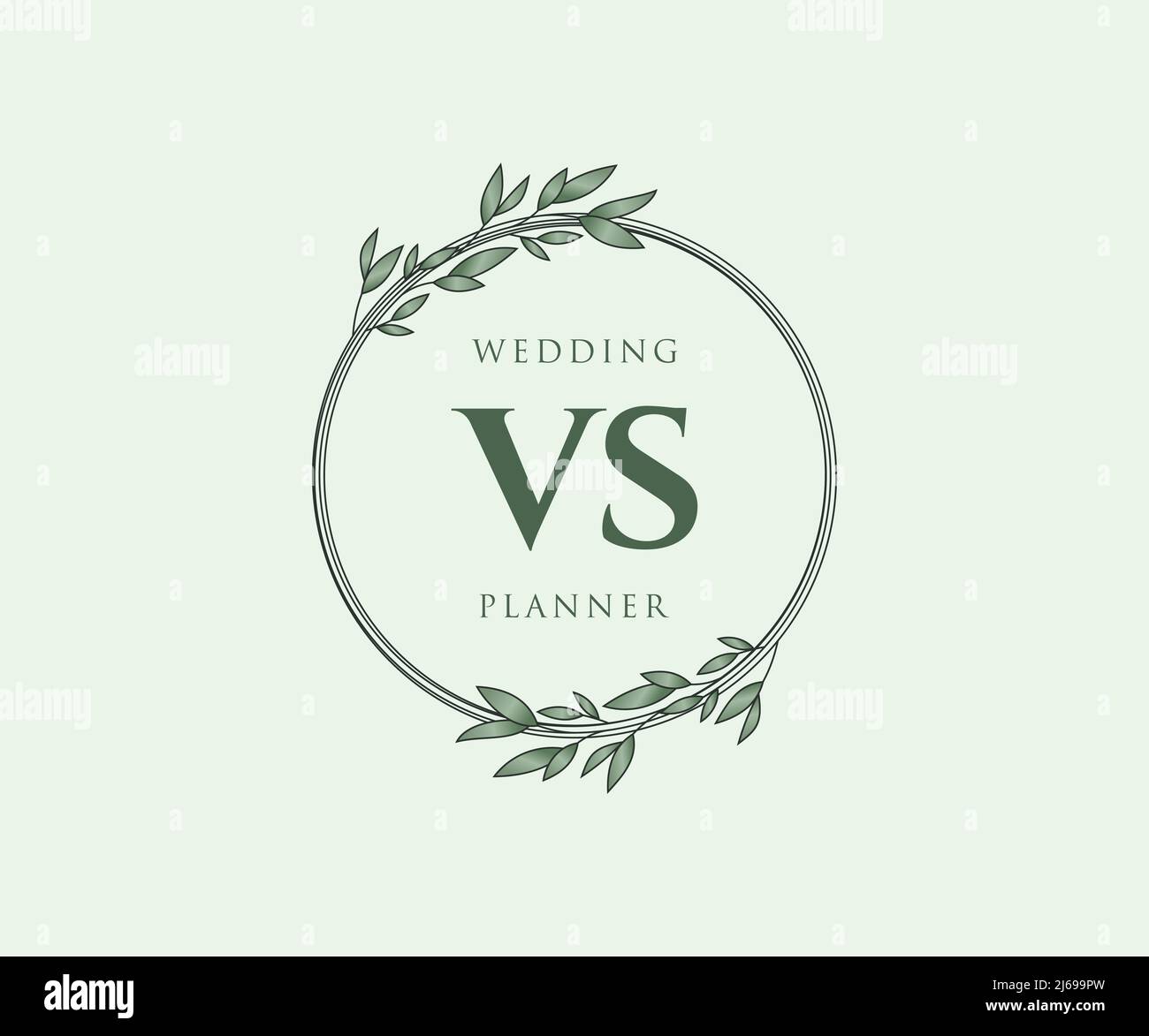 VS Initials letter Wedding monogram logos collection, hand drawn modern ...