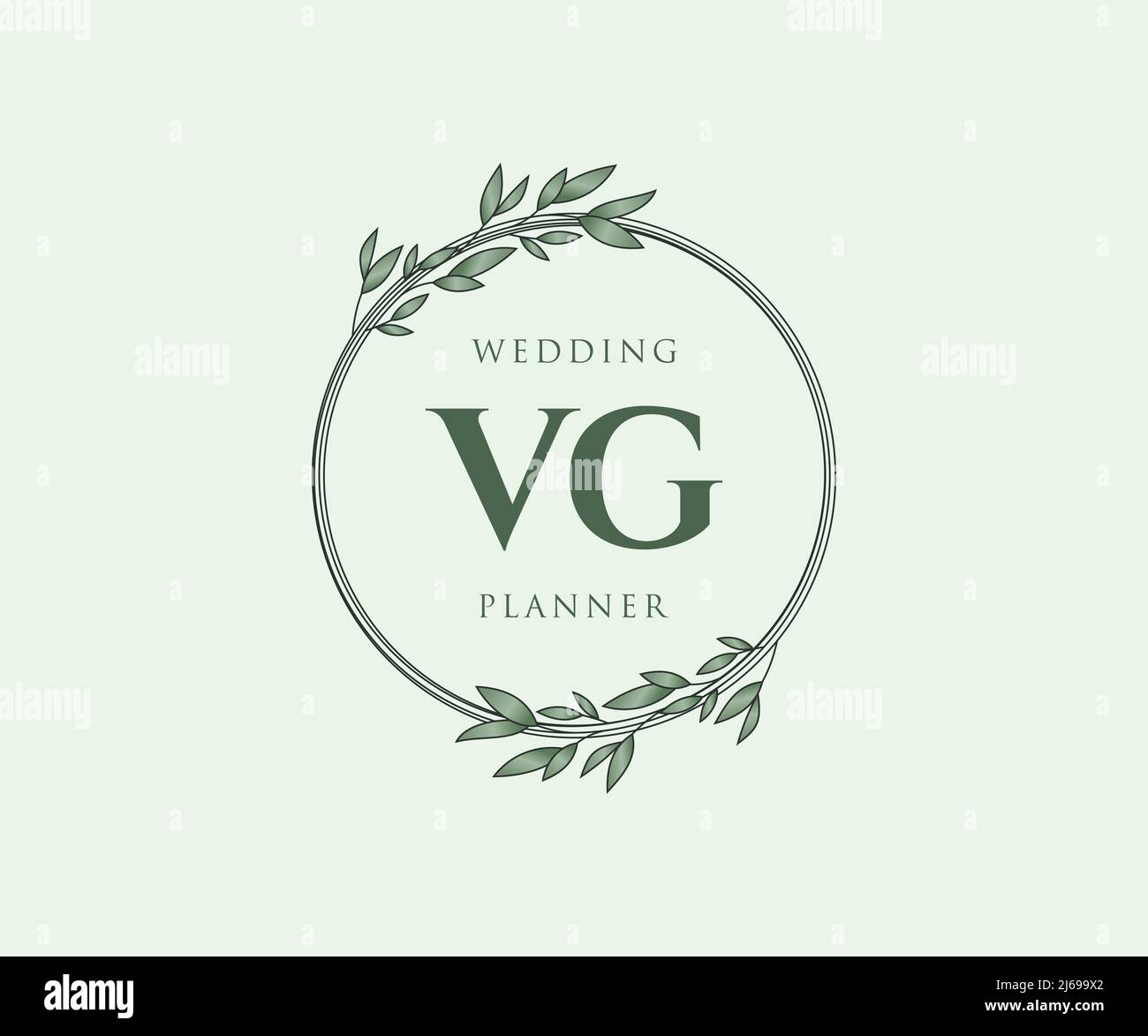 VG Initials letter Wedding monogram logos collection, hand drawn modern ...
