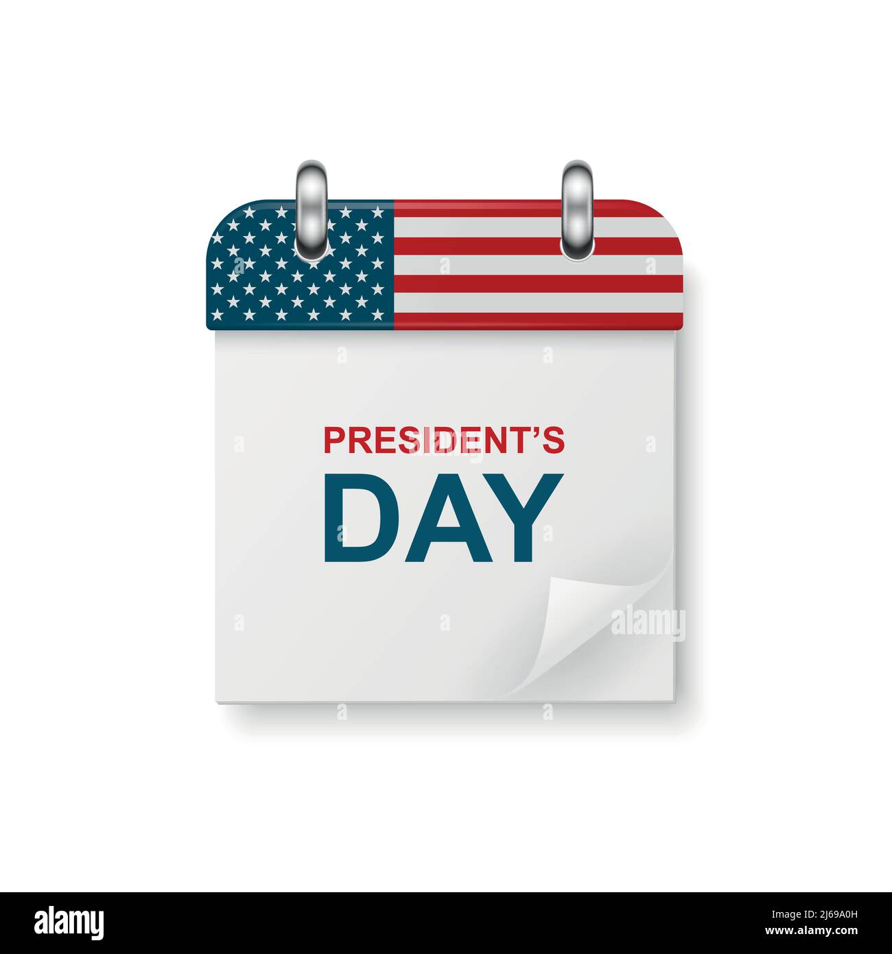 Vector 3d Realistic Presidents Day Paper Classic Simple Minimalistic ...