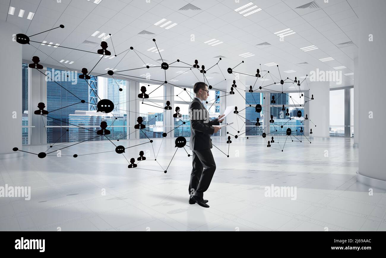 Networking and social communication concept as effective point for ...