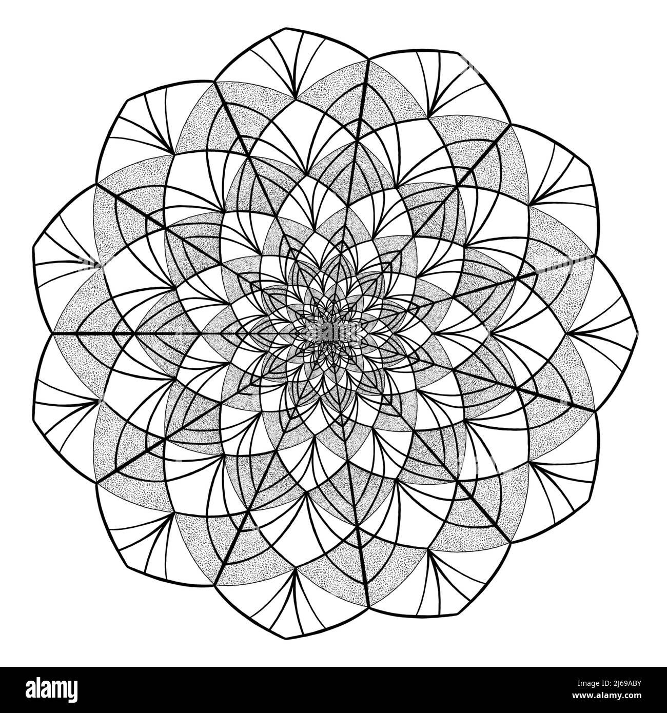 Circular background drawn Black and White Stock Photos & Images - Alamy