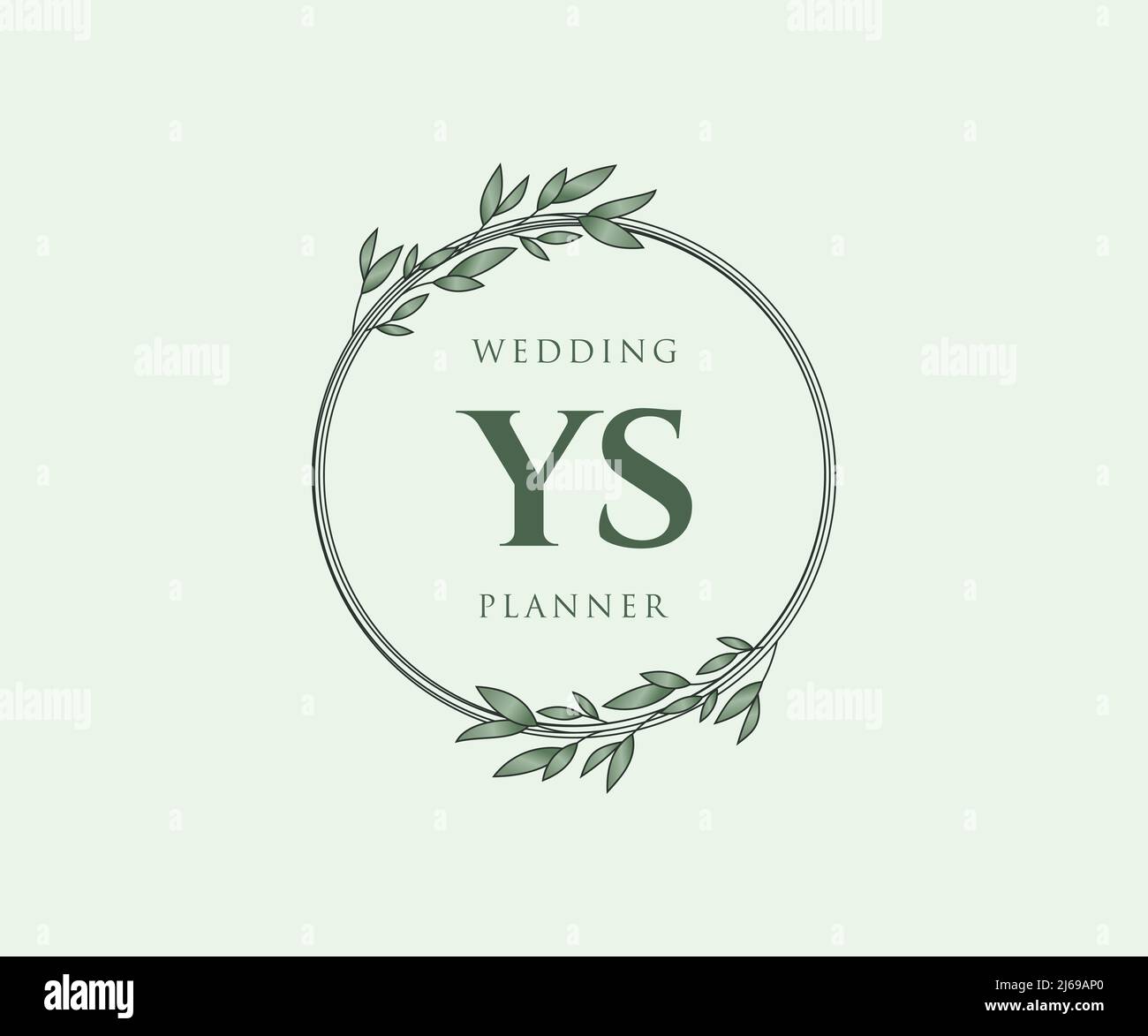 YS Initials letter Wedding monogram logos collection, hand drawn modern minimalistic and floral ...