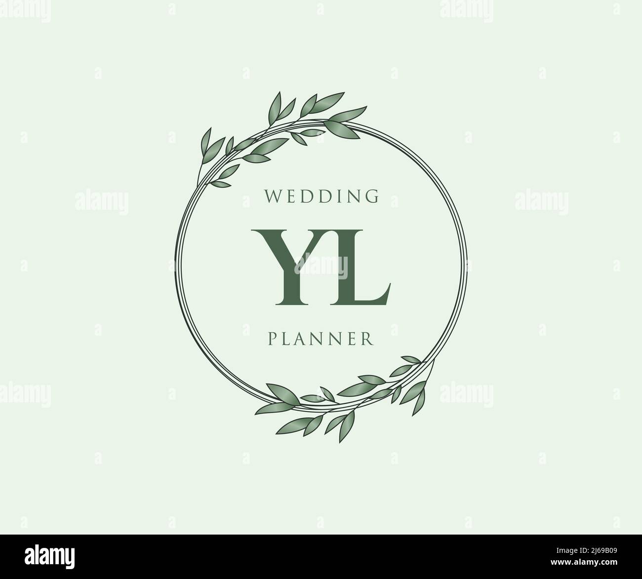 YL Initials letter Wedding monogram logos collection, hand drawn modern ...