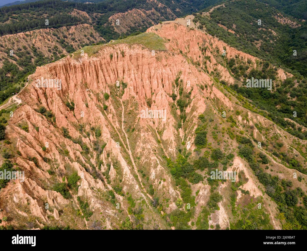 Amazing Aerial view of rock formation Stob pyramids, Rila Mountain ...