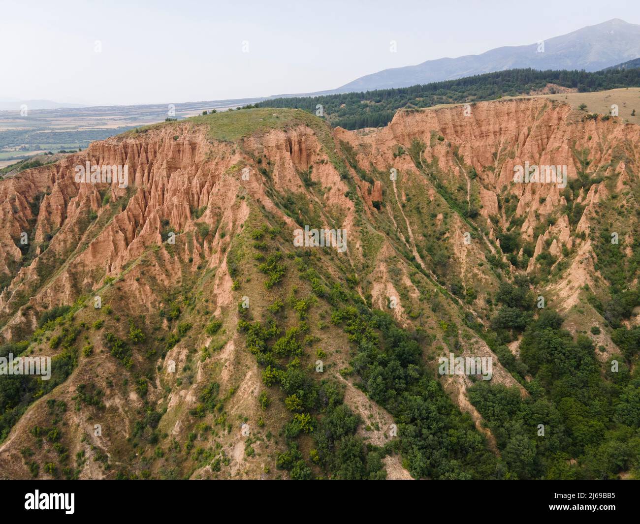 Amazing Aerial view of rock formation Stob pyramids, Rila Mountain ...