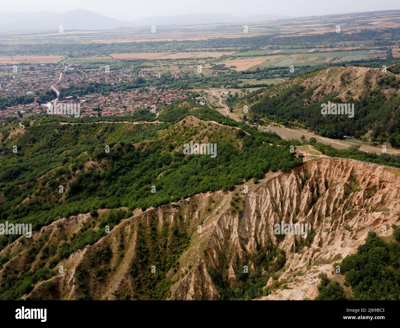 Amazing Aerial view of rock formation Stob pyramids, Rila Mountain ...