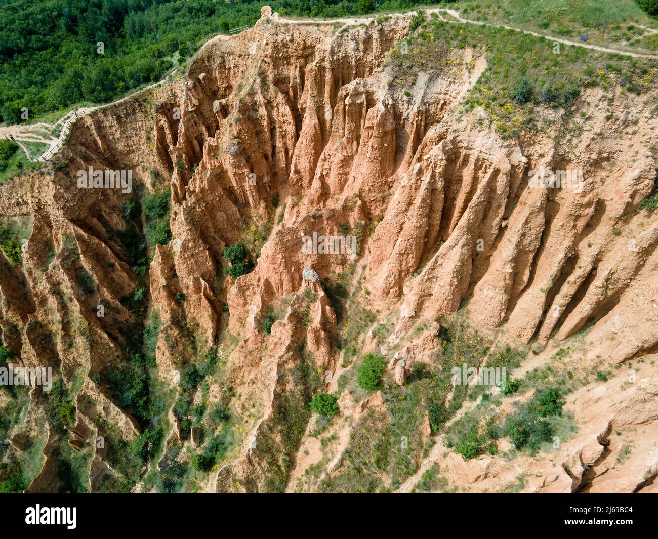 Amazing Aerial view of rock formation Stob pyramids, Rila Mountain ...