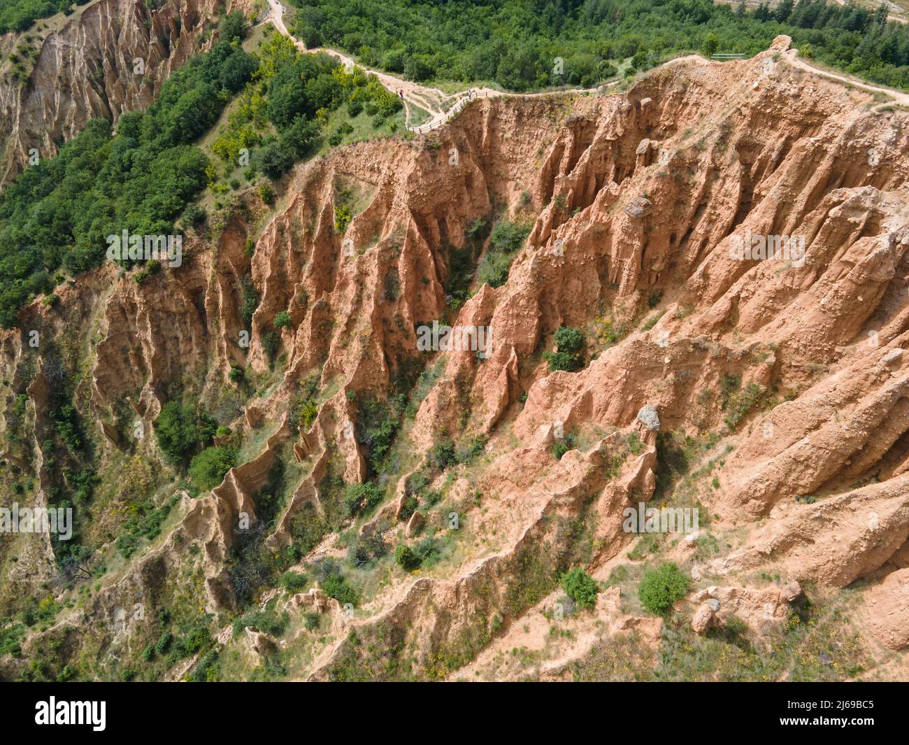Amazing Aerial view of rock formation Stob pyramids, Rila Mountain ...