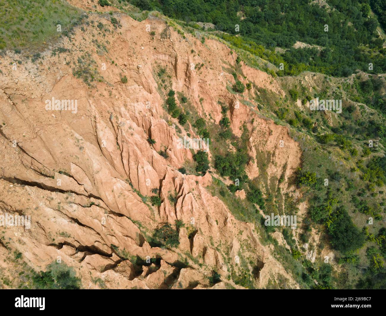 Amazing Aerial view of rock formation Stob pyramids, Rila Mountain ...