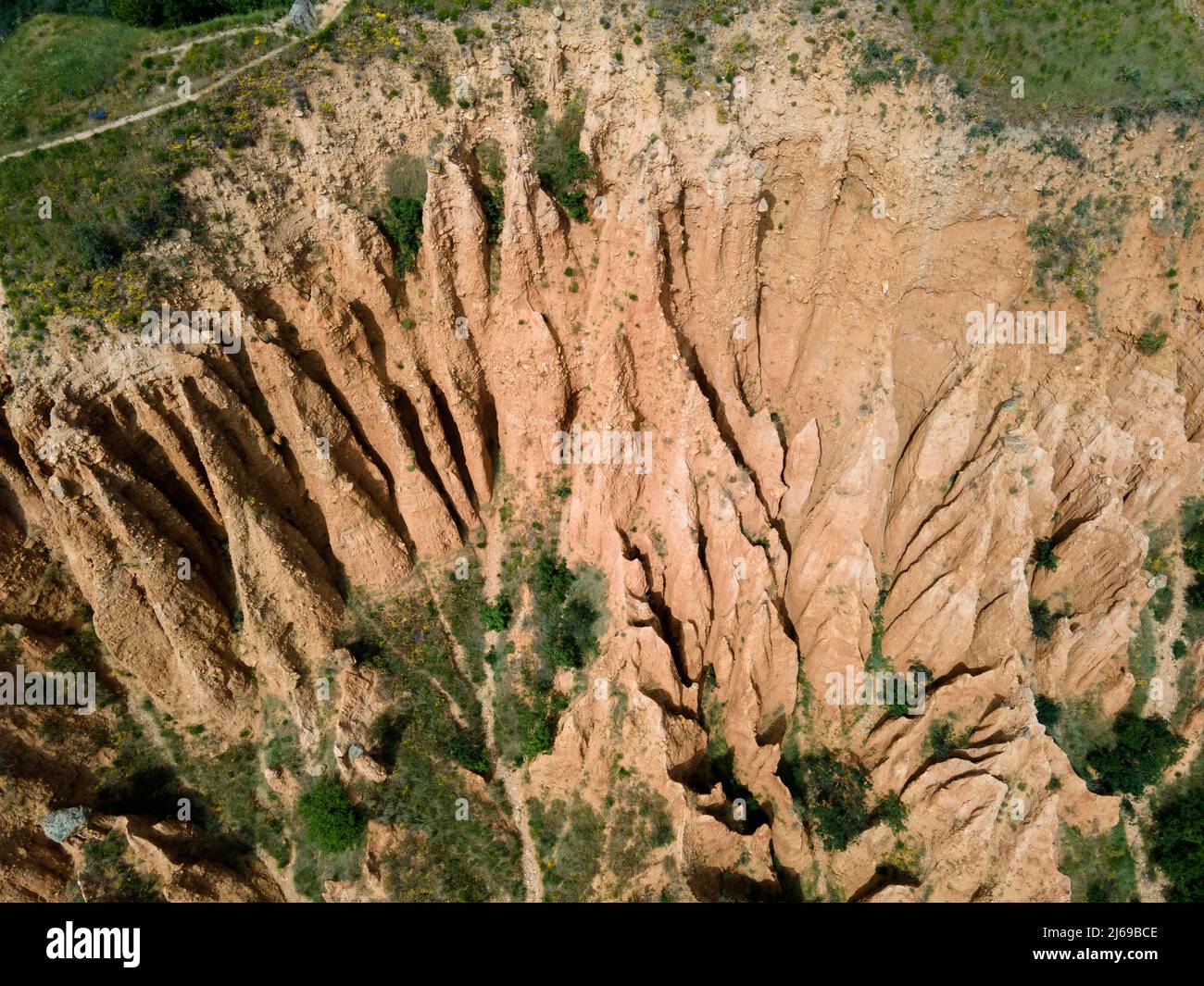 Amazing Aerial view of rock formation Stob pyramids, Rila Mountain ...