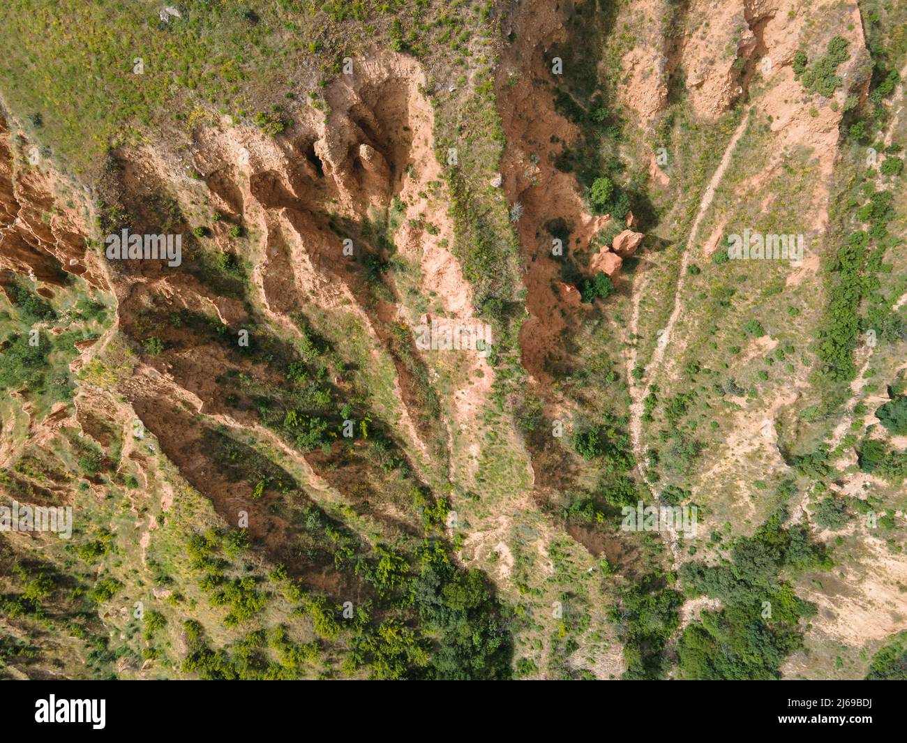 Amazing Aerial view of rock formation Stob pyramids, Rila Mountain ...