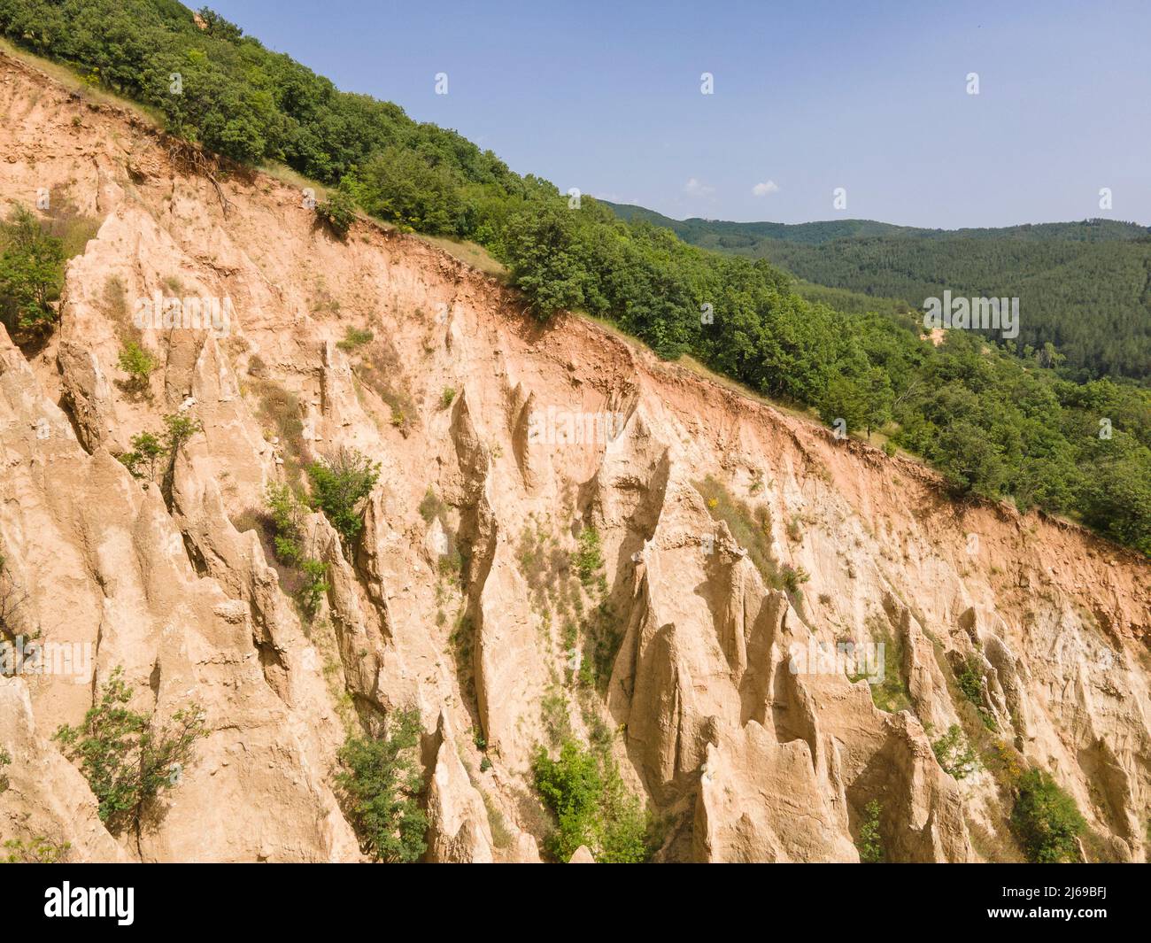 Amazing Aerial view of rock formation Stob pyramids, Rila Mountain ...