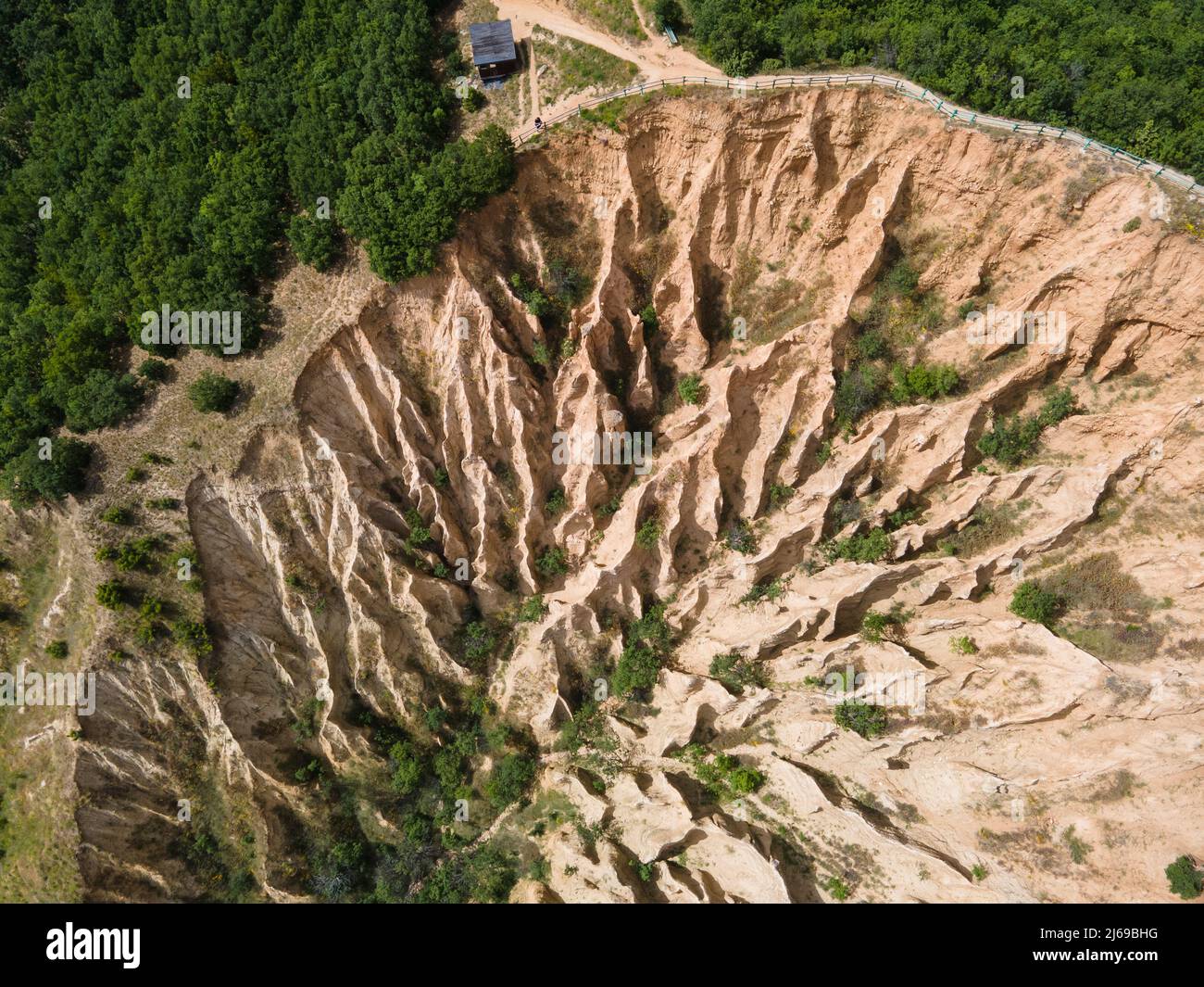Amazing Aerial view of rock formation Stob pyramids, Rila Mountain ...