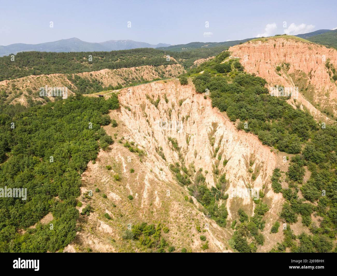 Amazing Aerial view of rock formation Stob pyramids, Rila Mountain ...