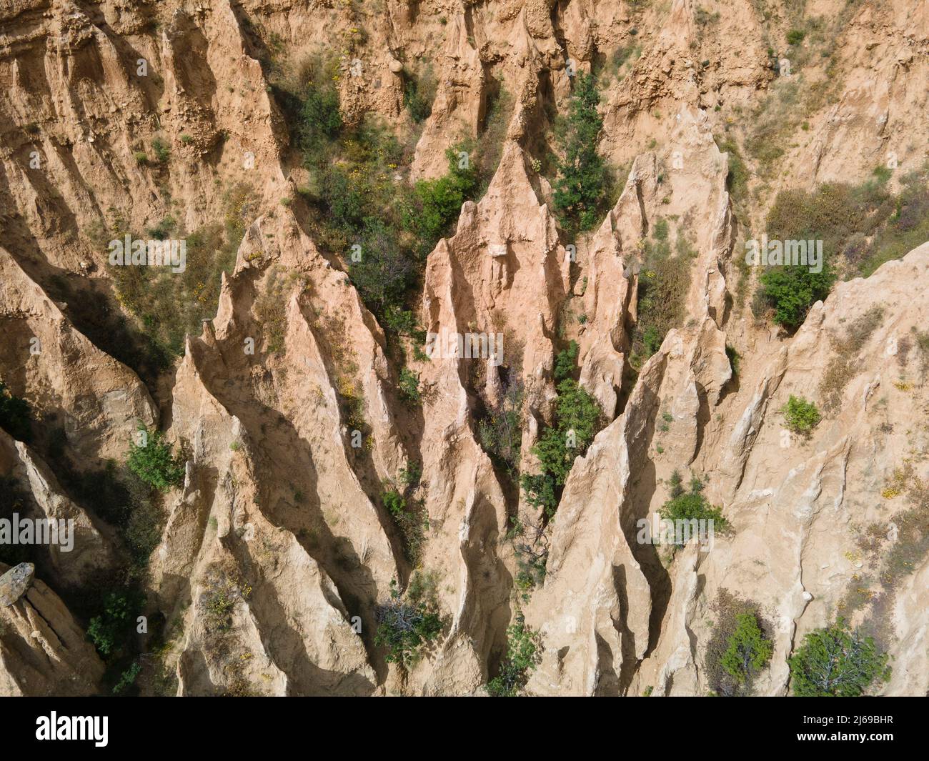 Amazing Aerial view of rock formation Stob pyramids, Rila Mountain ...