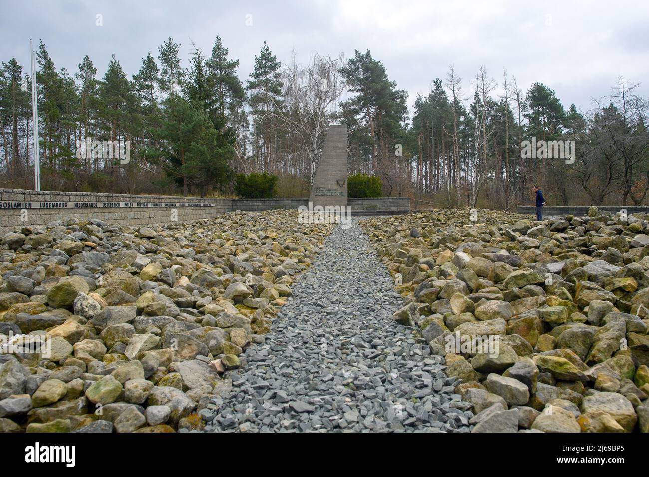 06 April 2022, Saxony-Anhalt, Langenstein: The burial ground in the ...