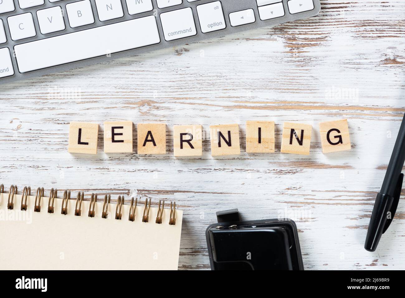 Learning and development concept with letters Stock Photo - Alamy