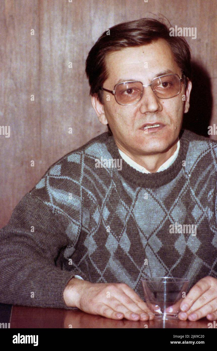 Romanian sociologist and politician Alin Teodorescu, 1990 Stock Photo ...