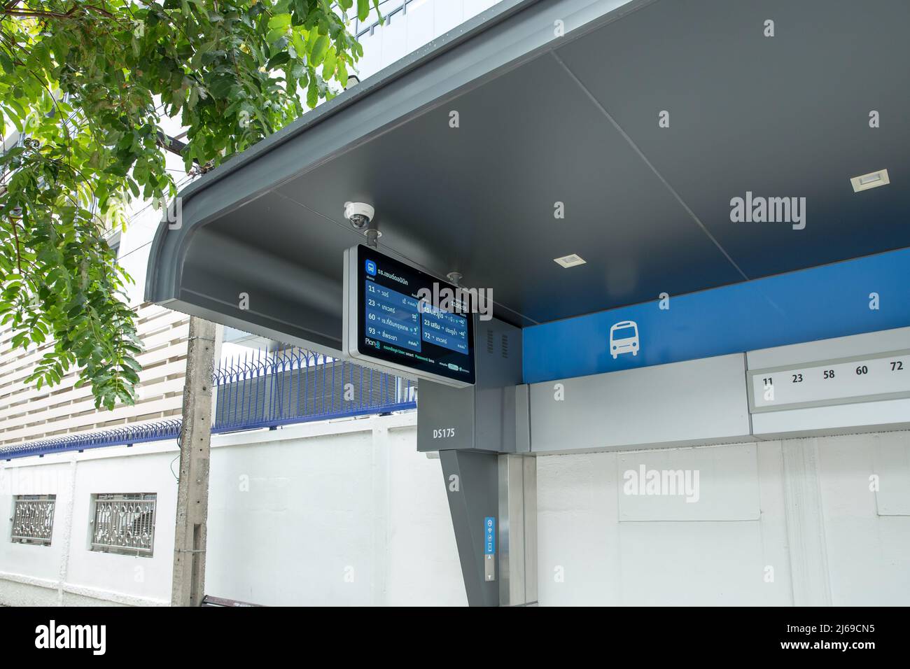 Bangkok THAILAND - April 21, 2022: Smart Bus Shuttle (Smart bus stop ...