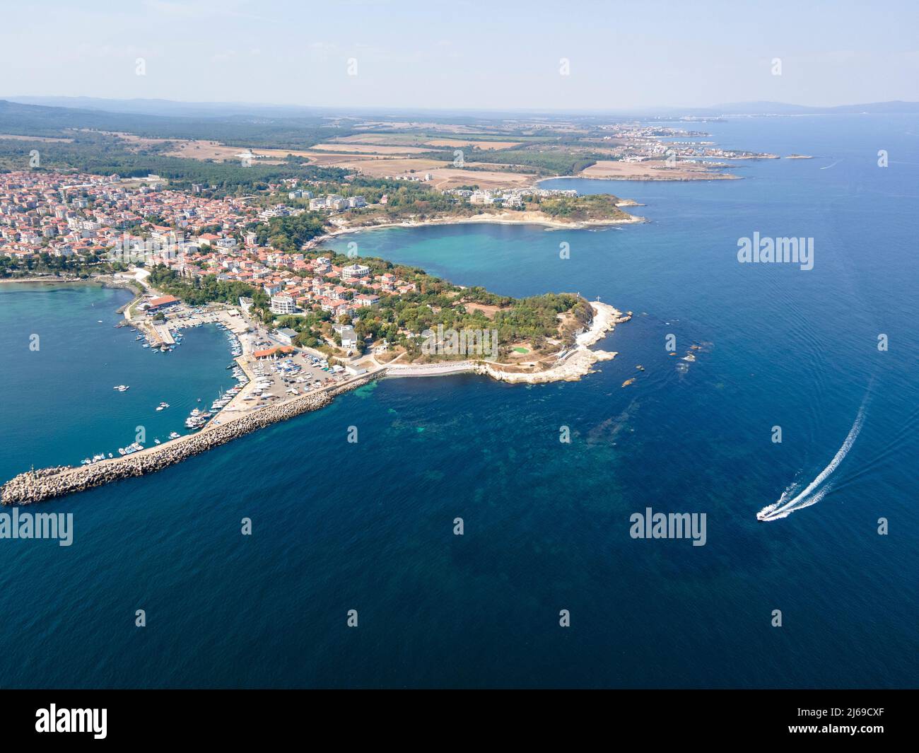 Aerial view of Town of Tsarevo, Burgas Region, Bulgaria Stock Photo - Alamy