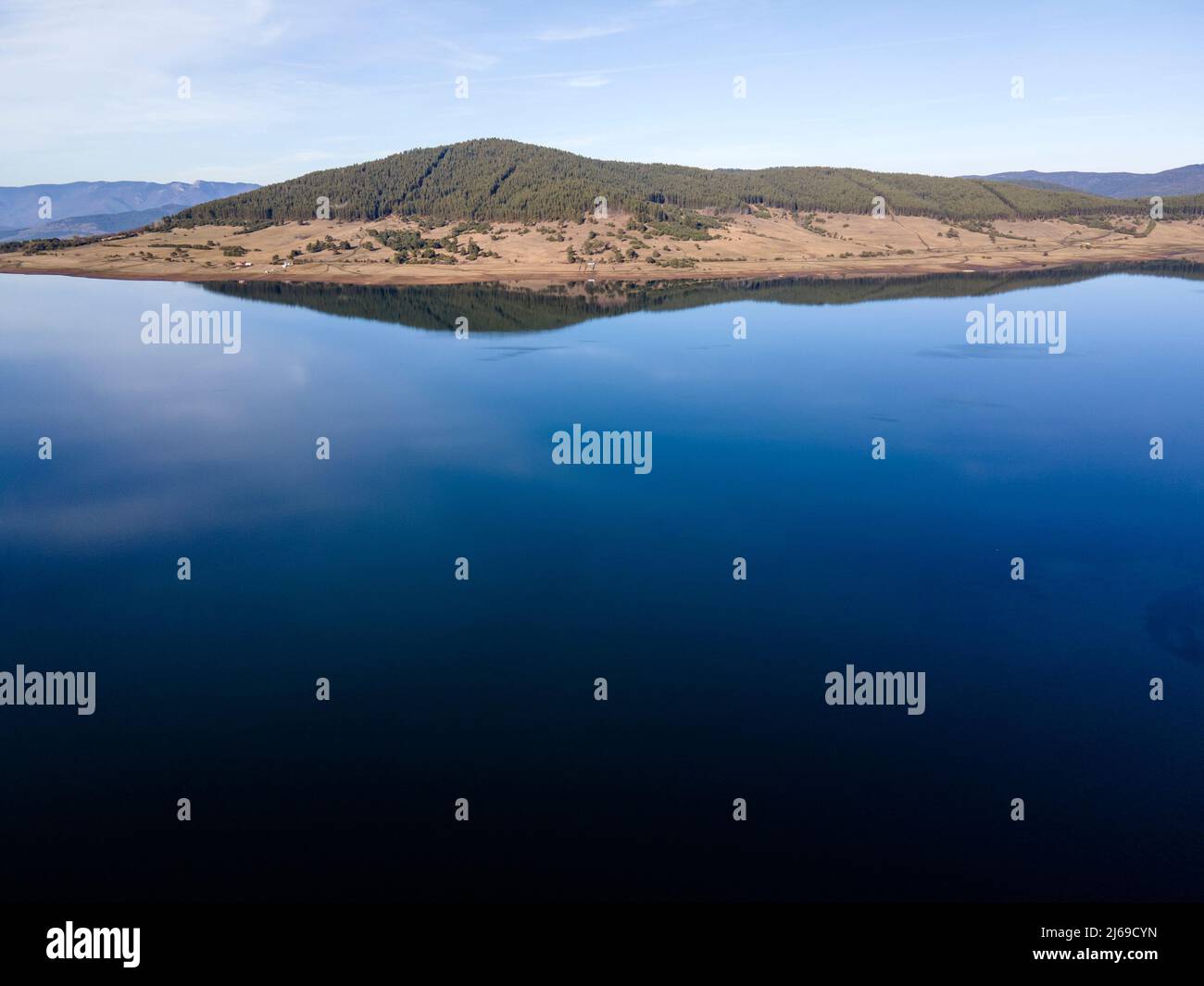 Amazing Aerial view of Batak Reservoir, Pazardzhik Region, Bulgaria ...