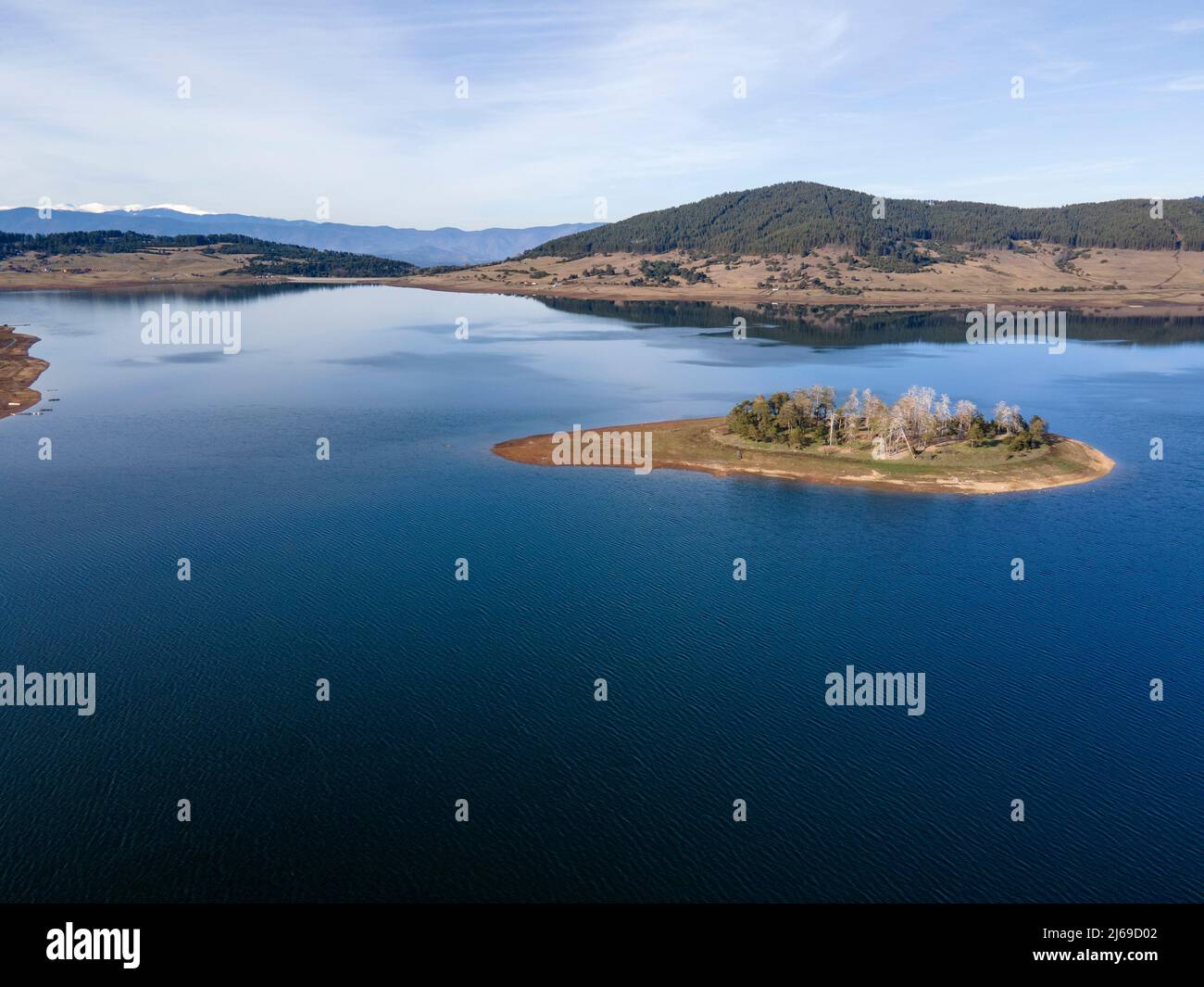Amazing Aerial view of Batak Reservoir, Pazardzhik Region, Bulgaria ...