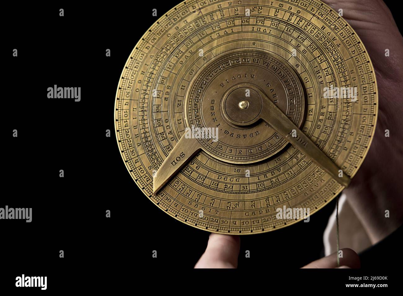 Replica of 15th Century Gothic Astrological Volvelle with Quadrant ...
